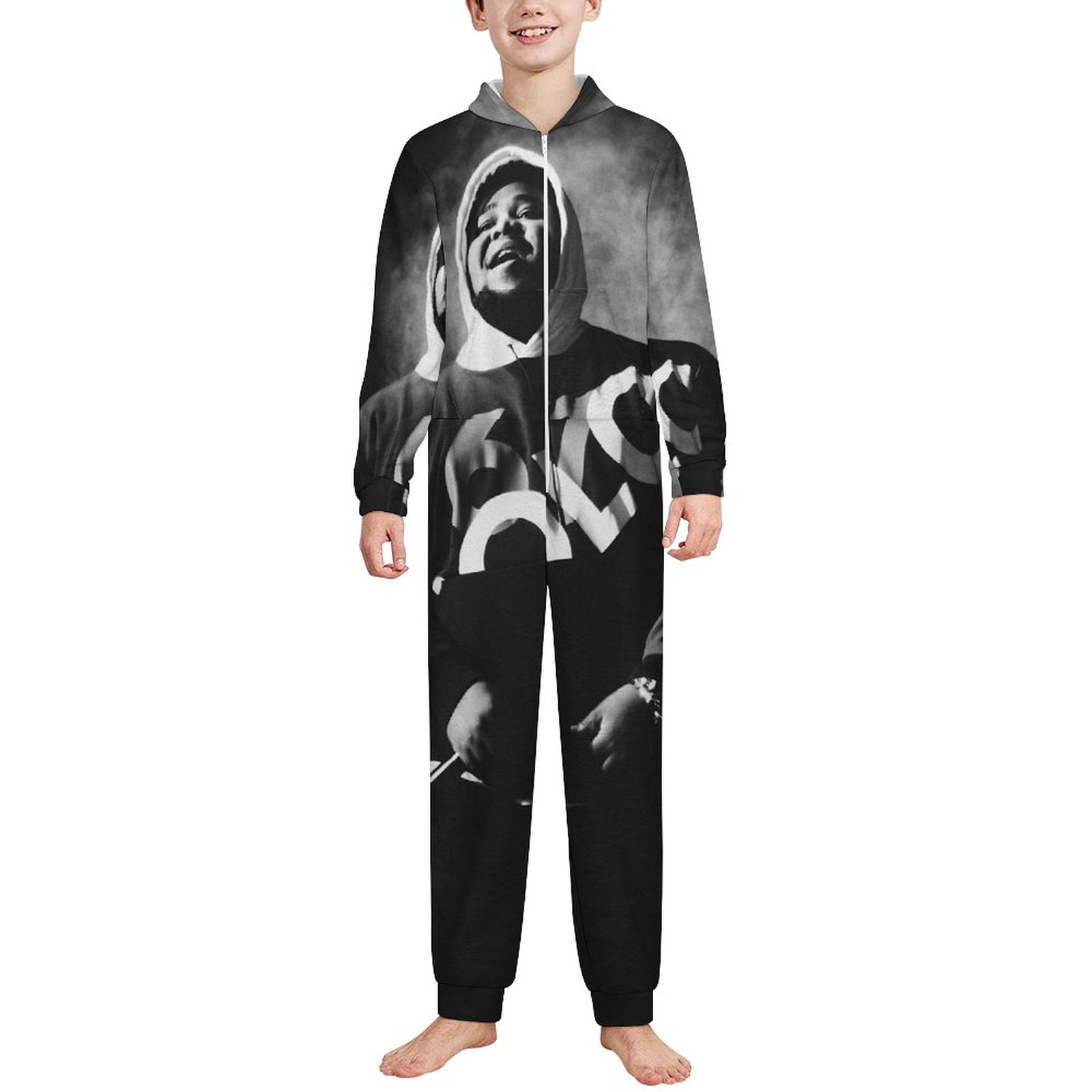 Rod Wave Hooded Union Suit Pajama Onesie Blanket Sleeper - Walmart.com