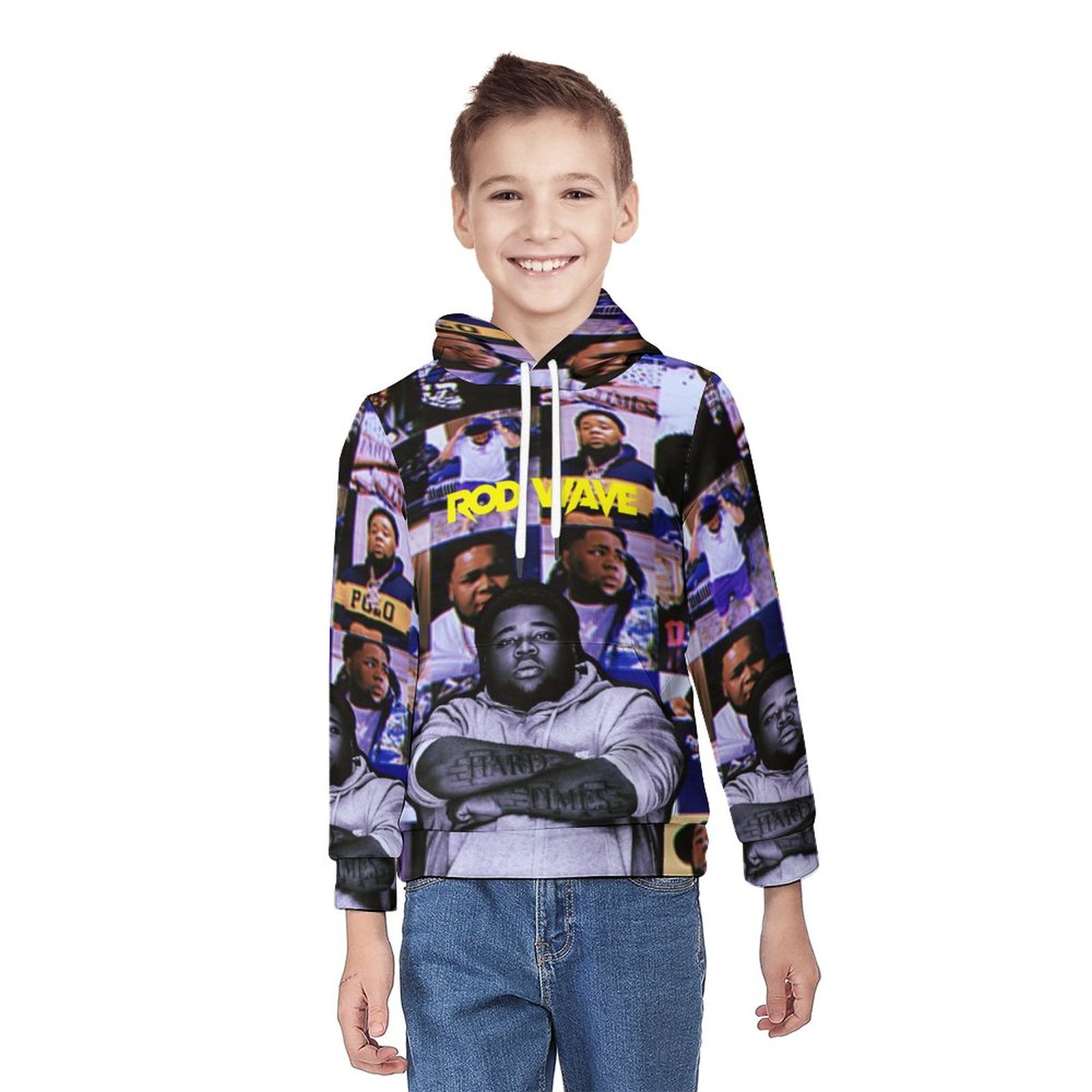 Rod Wave Hoodies 3D Printed Pullover Hooded Sweatshirt with Pocket for ...