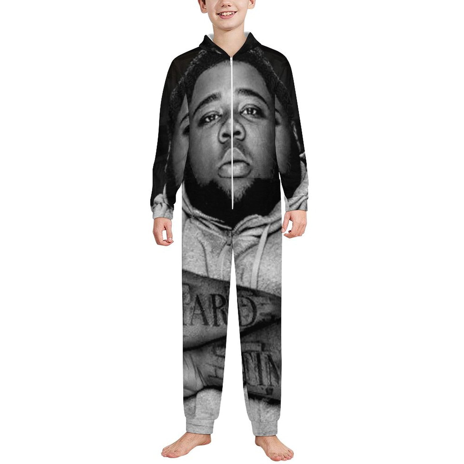 Rod Wave Kids Hooded Union Suit Pajama Onesie Blanket Sleeper for Boys ...