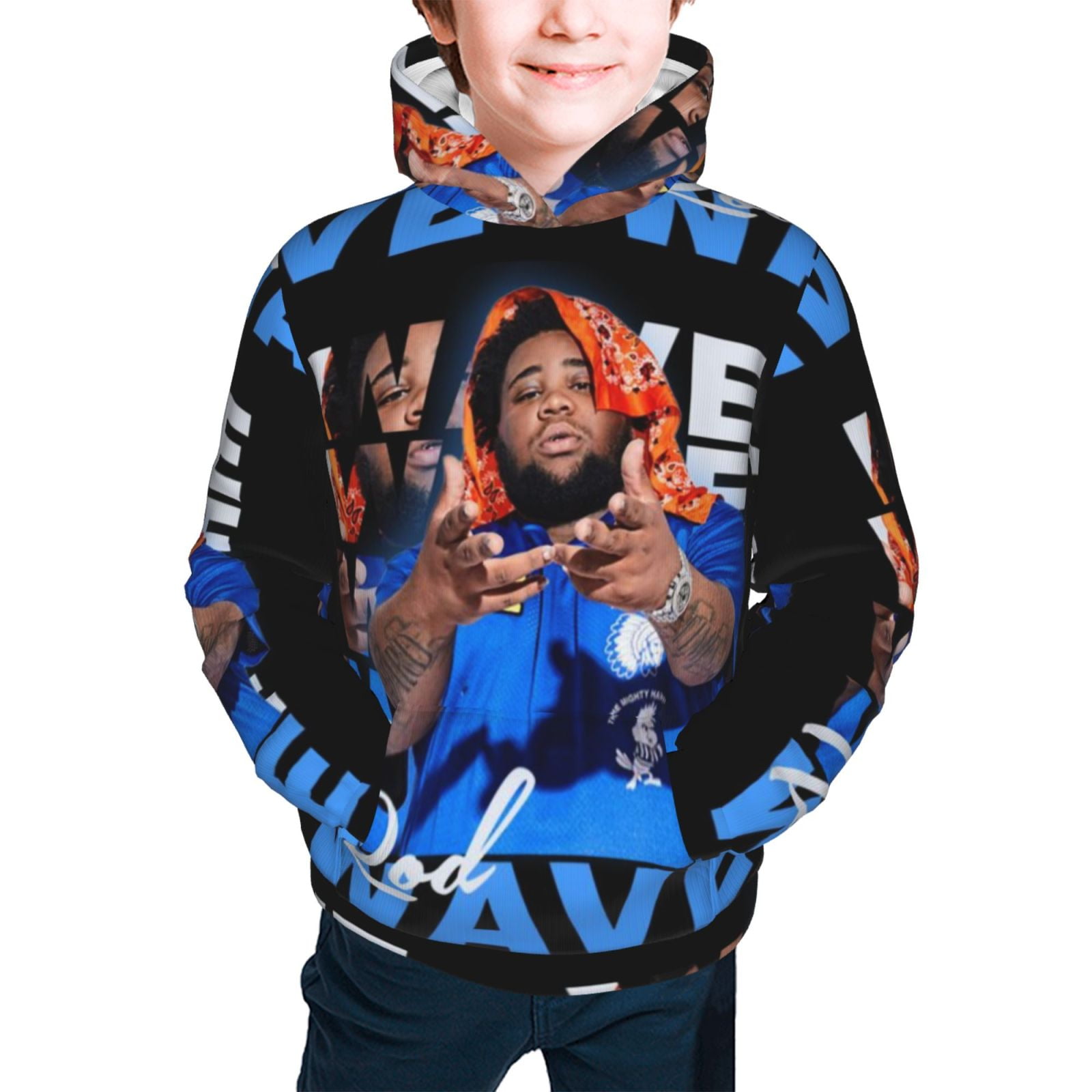 Rod Wave Kids Hoodie Novelty 3d Printed Pullover Hooded Long Sleeve ...
