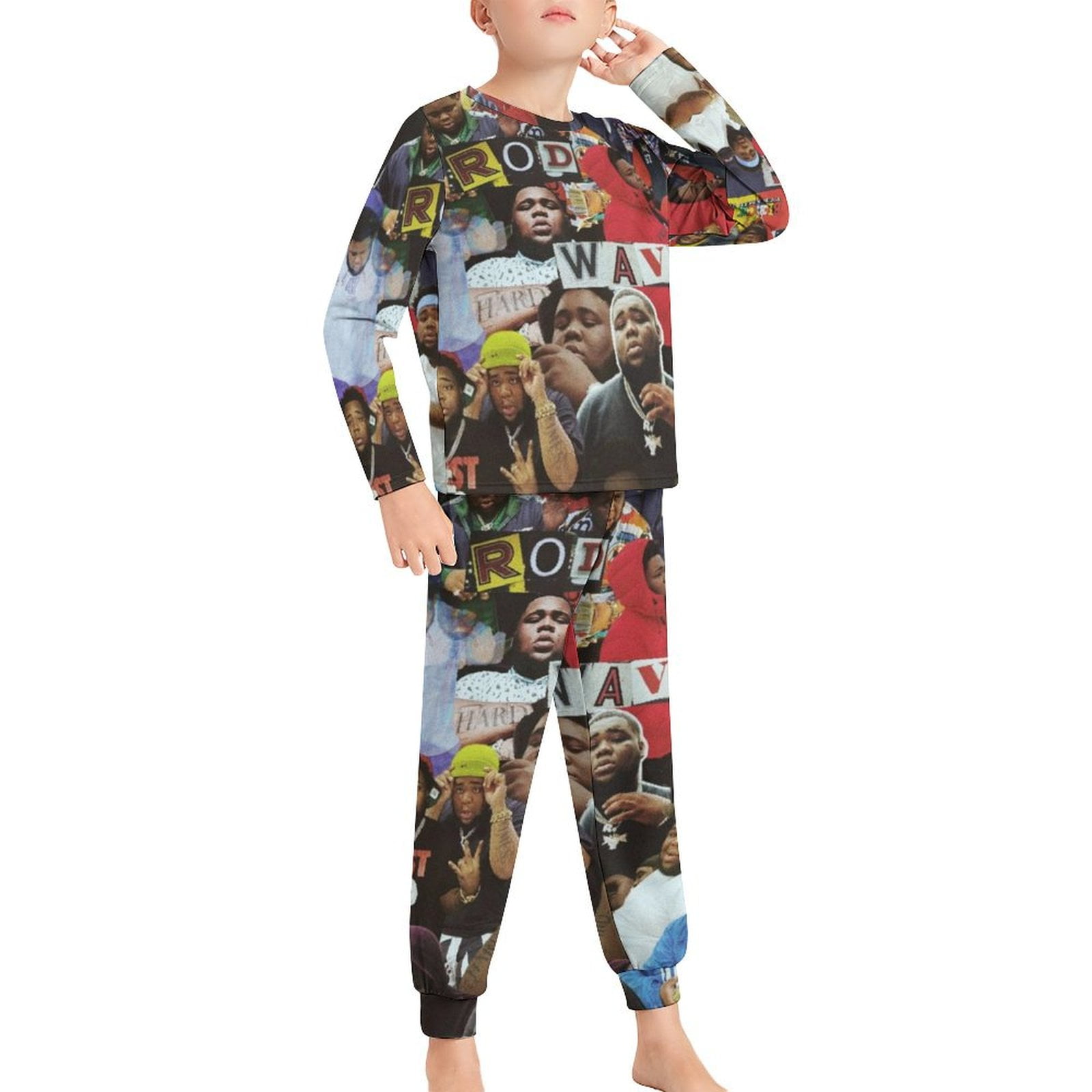 Rod Wave Kids Pajamas 2 Piece Pjs Set Little Big Boys Girls Sleepwear ...