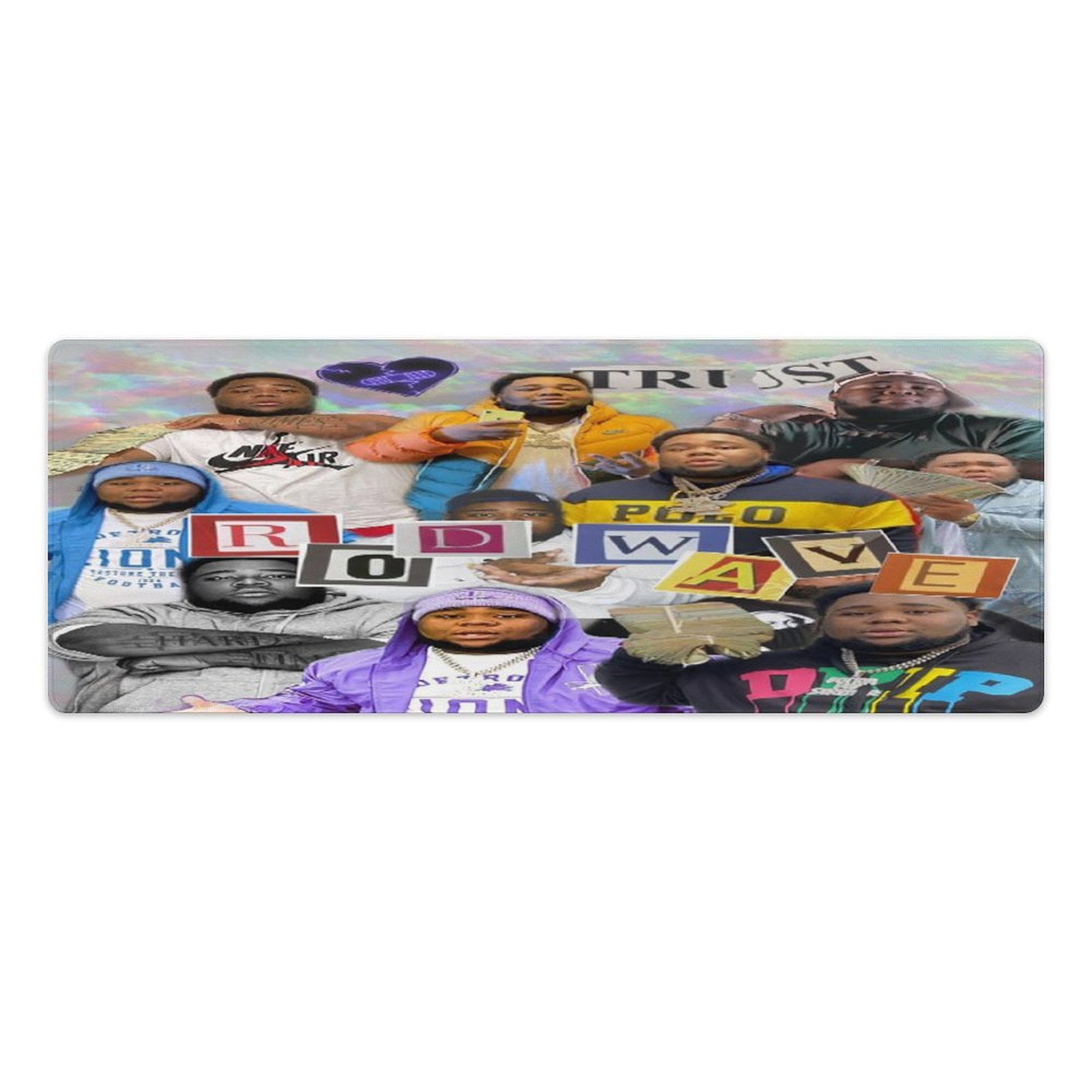 Rod Wave Large Gaming Mouse Pad for Laptop Computer Rubber Edge-Locking ...