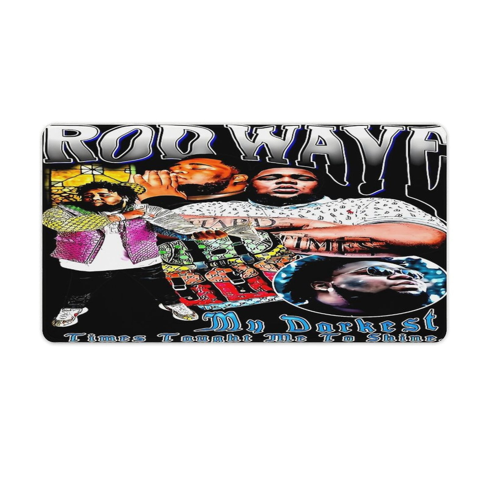 Rod Wave Large Gaming Mouse Pad for Laptop Computer Rubber Edge-Locking ...