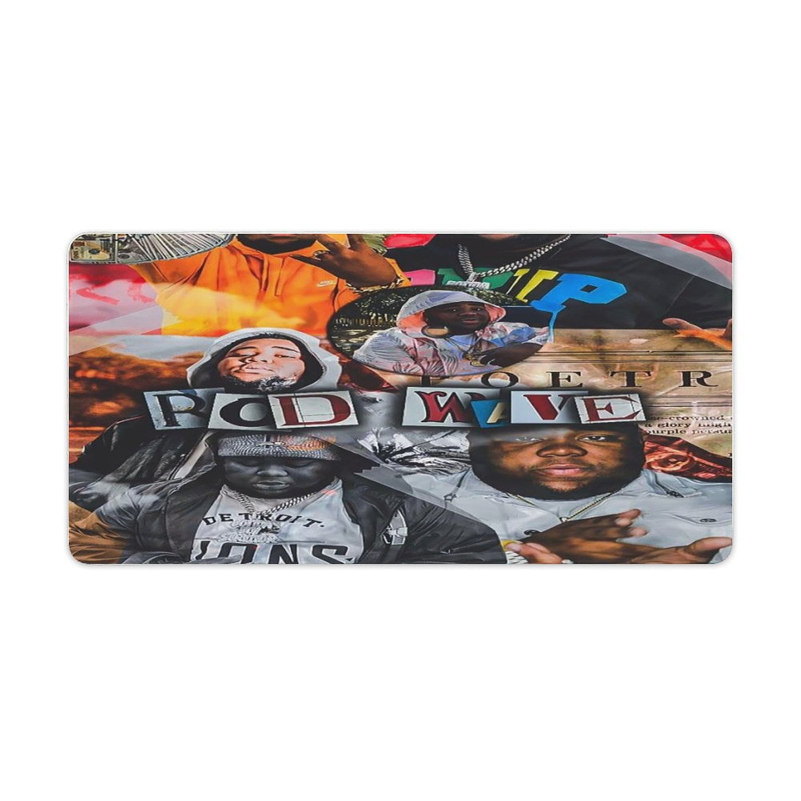 Rod Wave Large Gaming Mouse Pad for Laptop Computer Rubber Edge-Locking ...