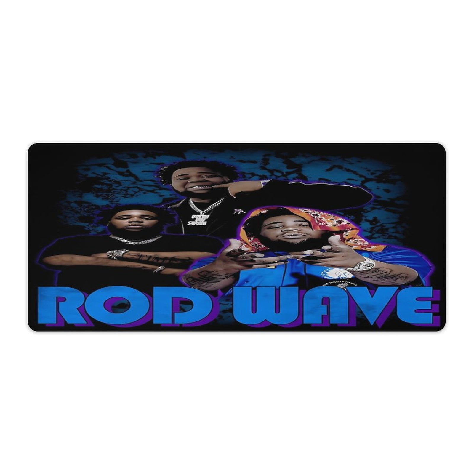 Rod Wave Large Gaming Mouse Pad for Laptop Computer Rubber Edge-Locking ...