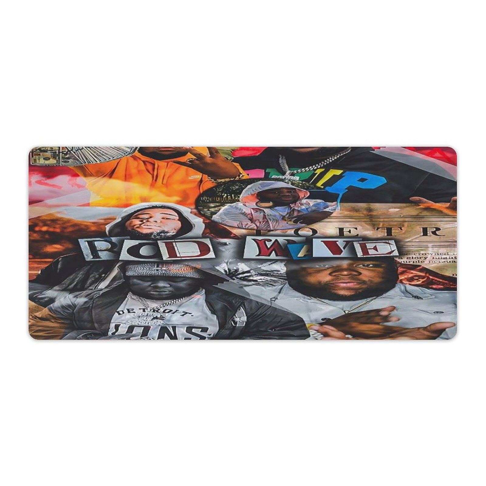 Rod Wave Large Gaming Mouse Pad for Laptop Computer Rubber Edge-Locking ...
