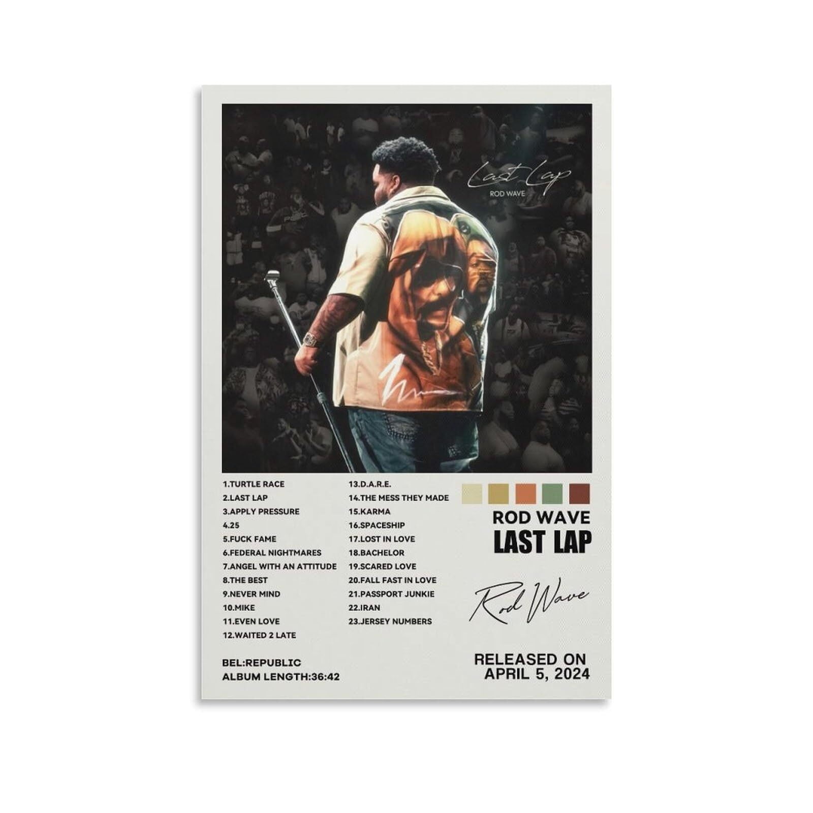 Rod Wave Last Lap Poster Album High Quality Music Poster Prints Canvas ...