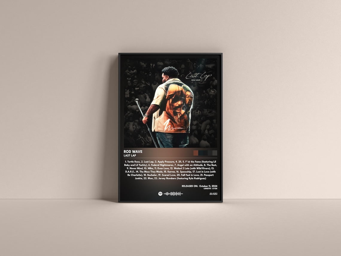 Rod Wave Last Lap Poster, Rod Wave Last Lap Gift Poster, Rod Wave Last ...