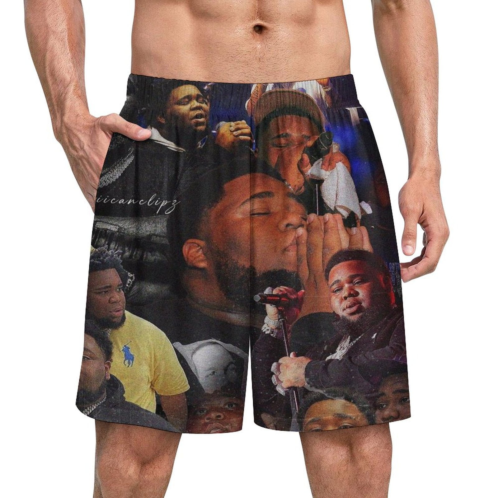 Rod Wave Men's Pajama Shorts Soft Sleepwear Bottoms Elastic Waistband ...