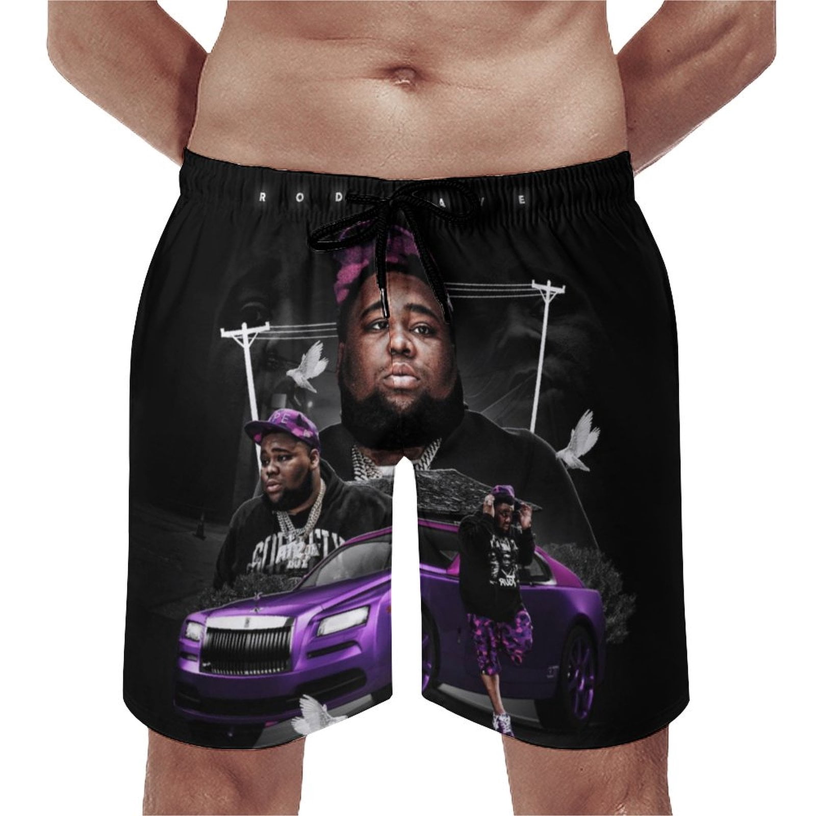 Rod Wave Men's Swim Trunks Quick Dry Beach Board Shorts Summer ...