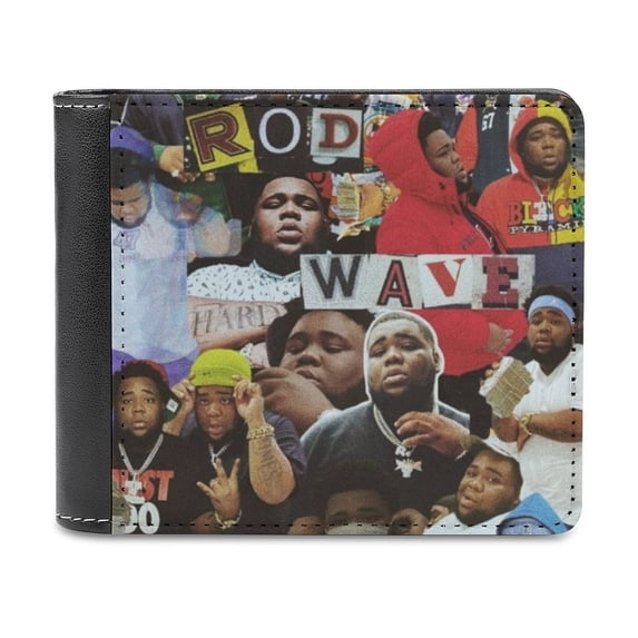 Rod Wave Mens Wallet Genuine Leather Bifold Extra Capacity Bifold ...