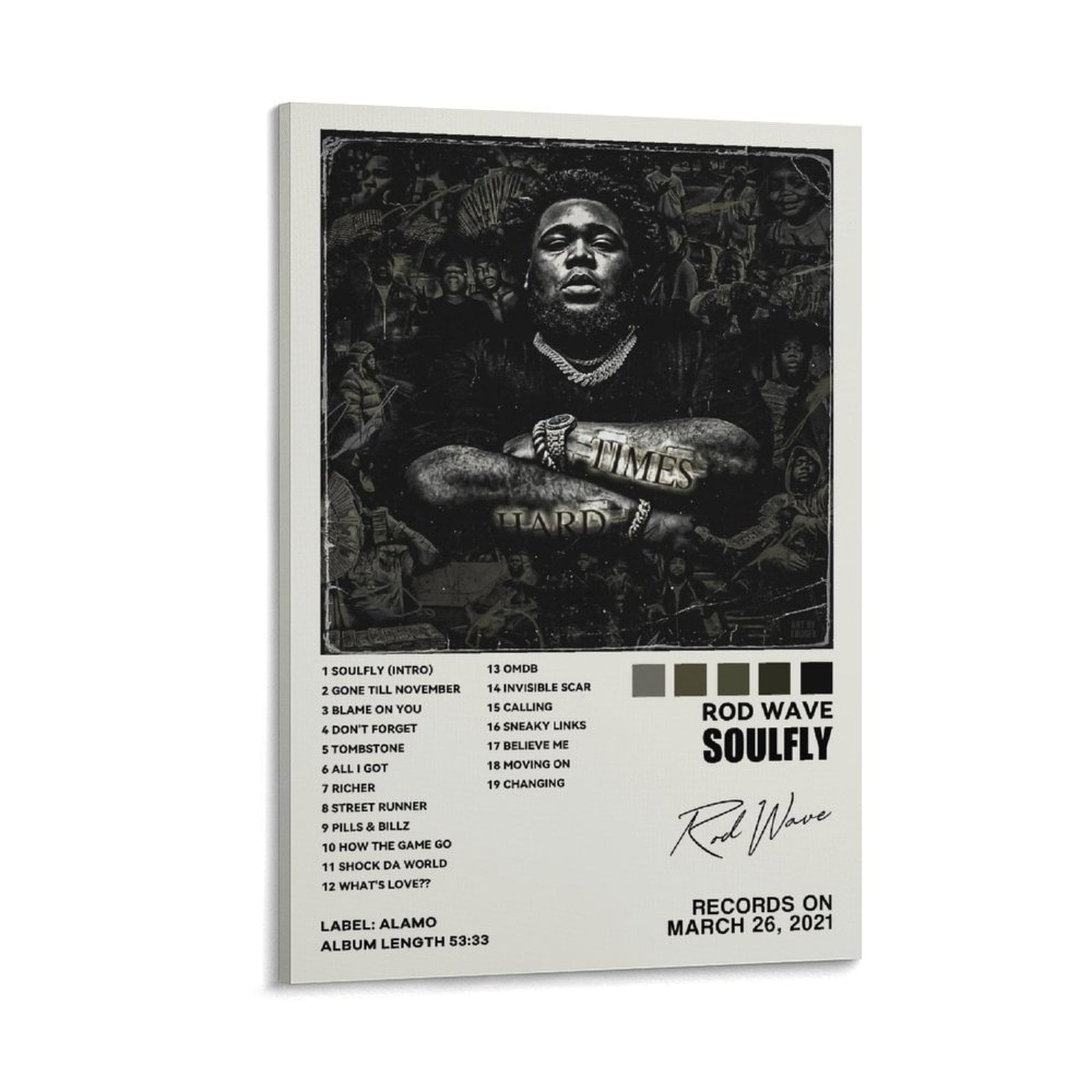 Rod Wave Music Artist Album Cover Poster For Bedroom Kitchen Bathroom ...