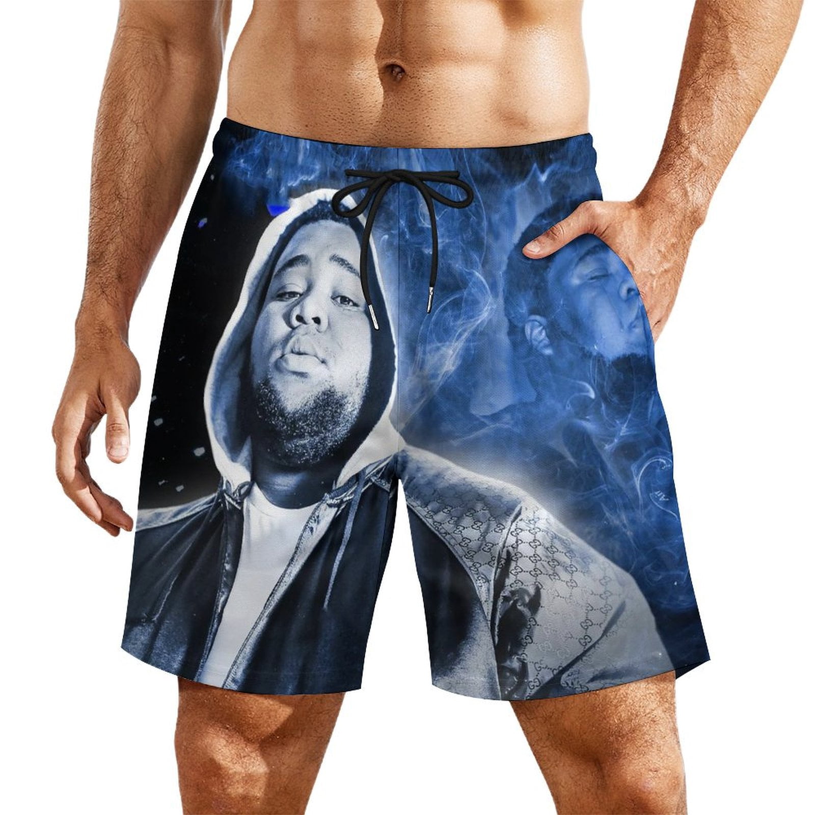 Rod Wave Poster Men's Board Shorts Swim Trunks Beach Short Swimwear ...