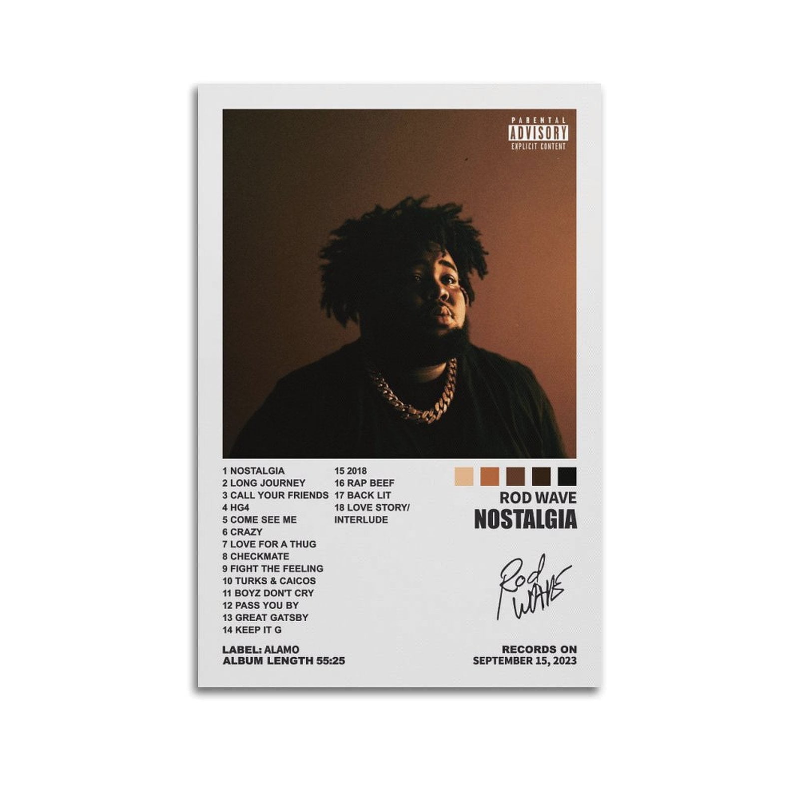 Rod Wave Poster Rod Wave Album Cover Posters Anime Star Music Picture ...