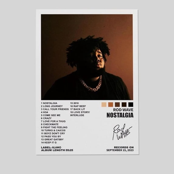 Rod Wave Poster Rod Wave Album Cover Posters for Room Aesthetic Size 24 ...