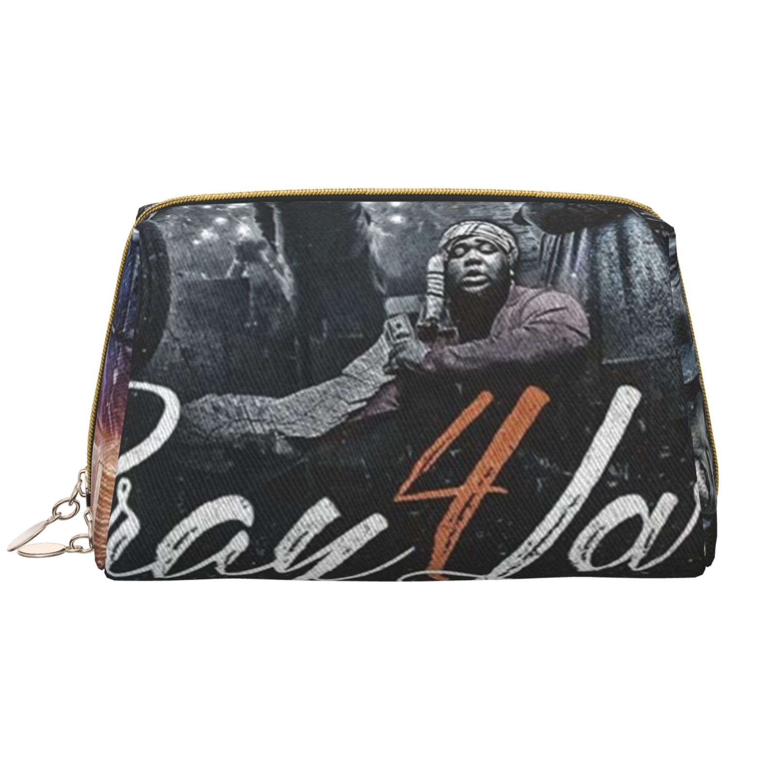 Rod Wave Pray Cosmetic Bag Makeup Organizer Leather Portable Pouch Gift ...