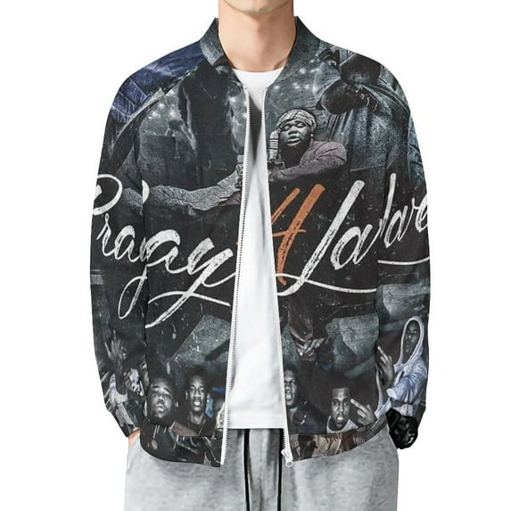 Rod Wave Pray Fashion Jacket Mens Windbreaker Coat Lightweight Zipper ...