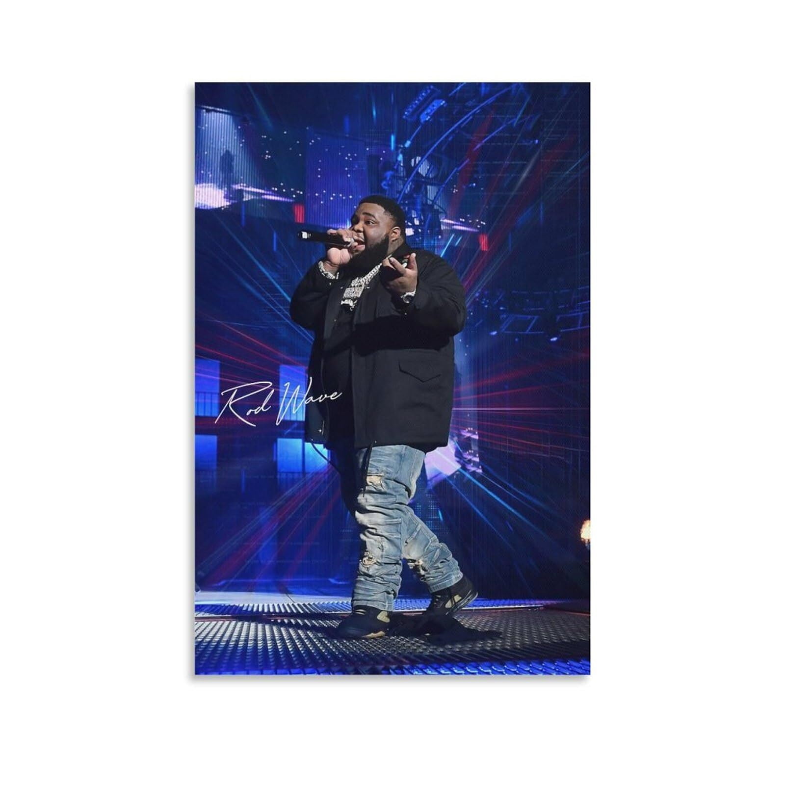 Rod Wave Rapper Poster Prints Canvas Wall Art for Trendy Dorm Room ...