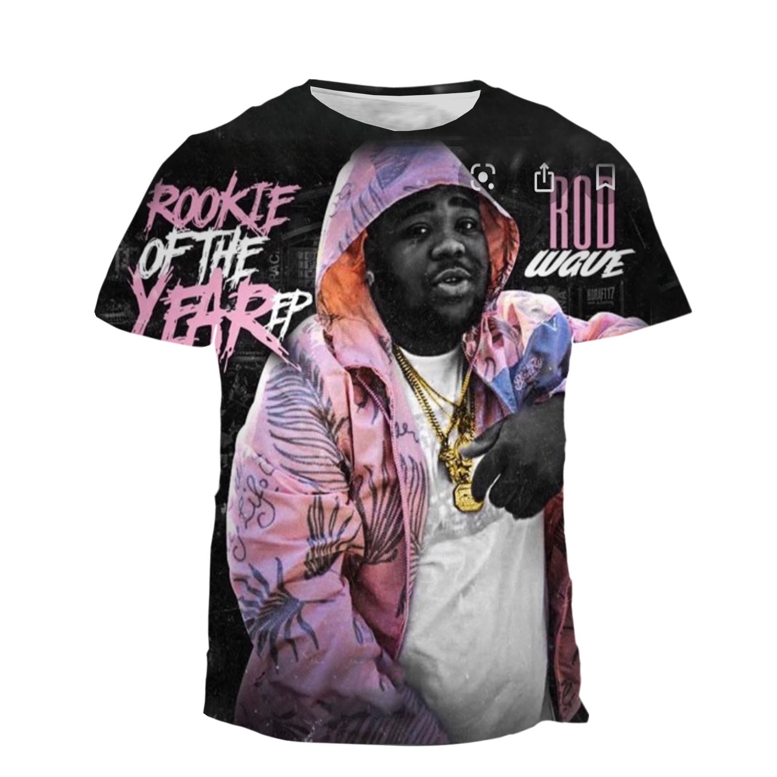 Rod Wave Shirt 3d Print Graphic T Shirt Short Sleeve Summer T-Shirt ...