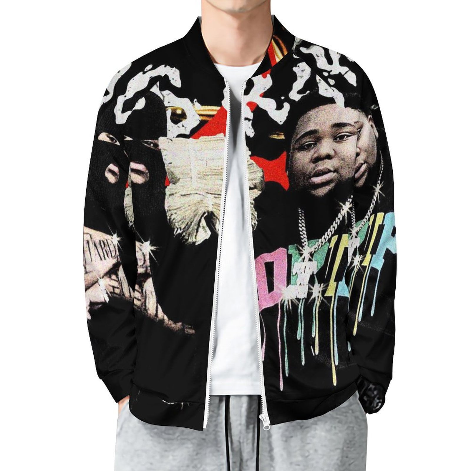 Rod Wave Singer Music Fashion Jacket Mens Windbreaker Coat Lightweight ...