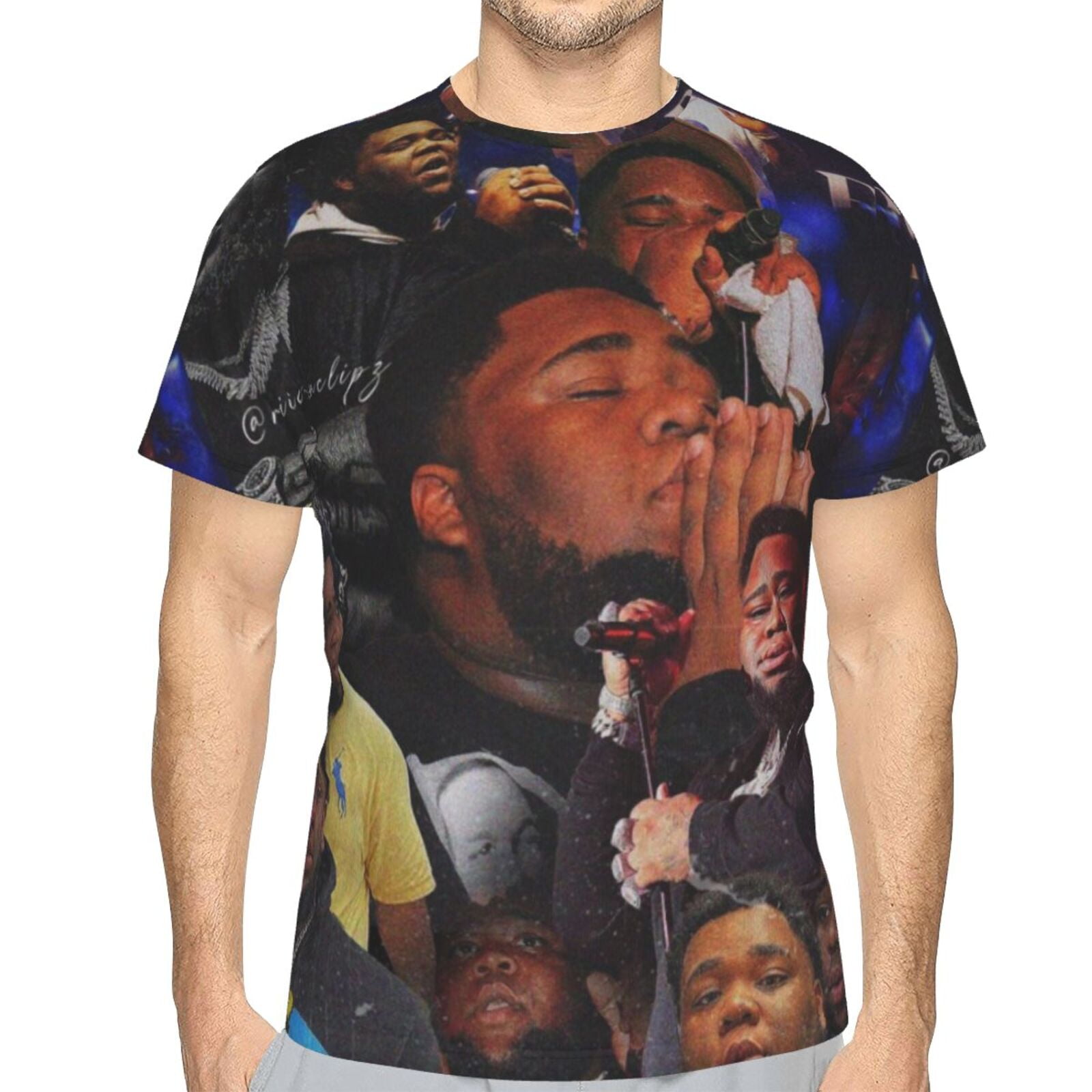 Rod Wave T Shirt 3D Printed Crewneck Graphic Short Sleeve Tees for Mens ...