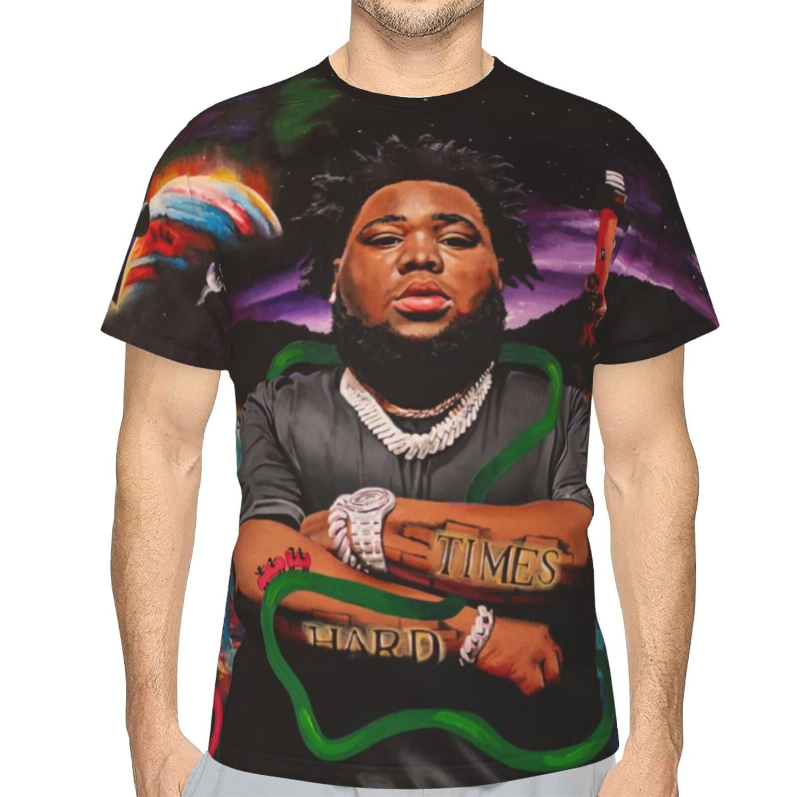 Rod Wave T Shirt 3D Printed Crewneck Graphic Short Sleeve Tees for Mens ...