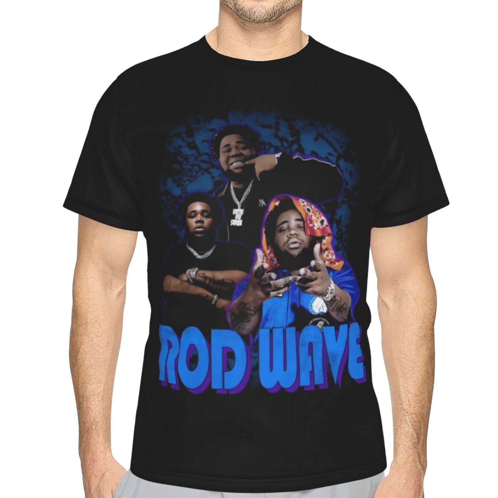 Rod Wave T Shirt 3D Printed Crewneck Graphic Short Sleeve Tees for Mens ...