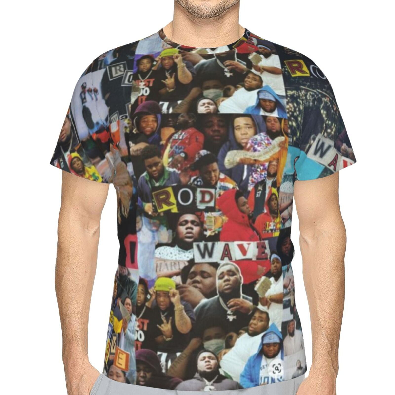 Rod Wave T Shirt 3D Printed Crewneck Graphic Short Sleeve Tees for Mens ...
