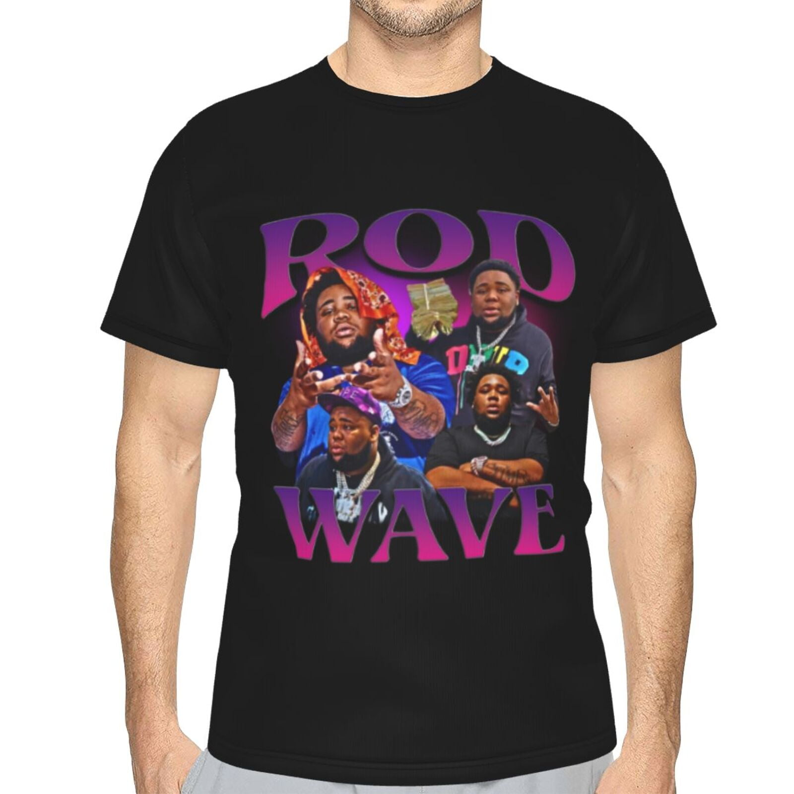 Rod Wave T Shirt 3D Printed Crewneck Graphic Short Sleeve Tees for Mens ...