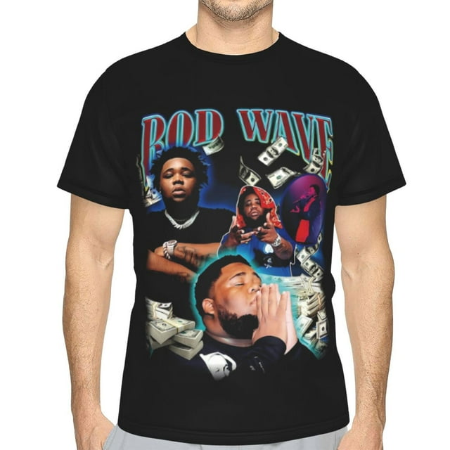 Rod Wave T Shirt 3D Printed Crewneck Graphic Short Sleeve Tees for Mens ...