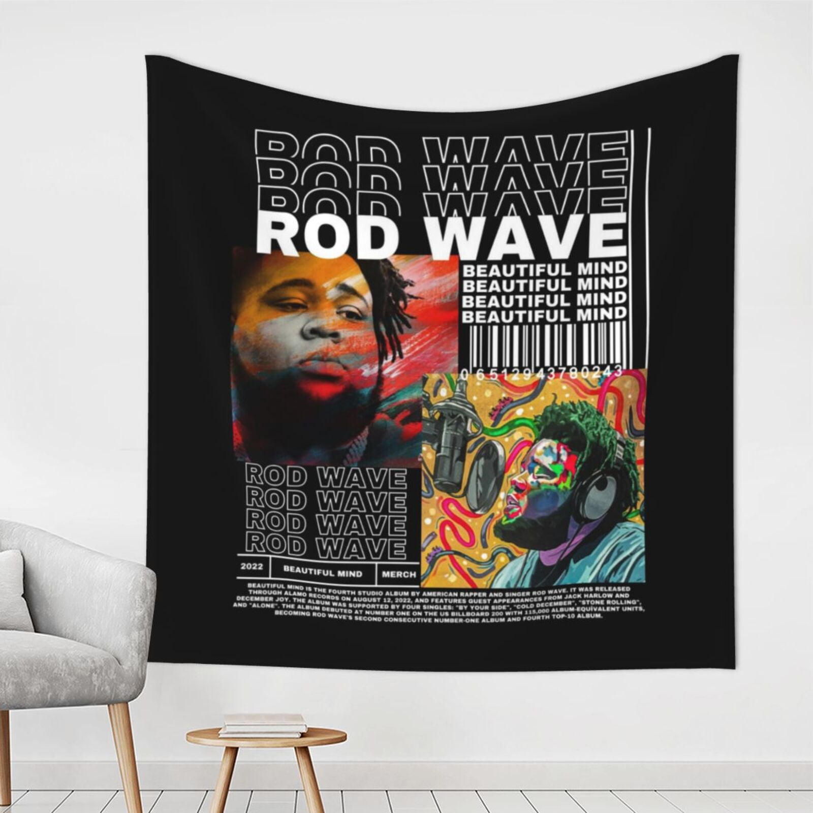 Rod Wave Tapestry Wall Hanging Wall Art Decor Wall Tapestry For Living ...