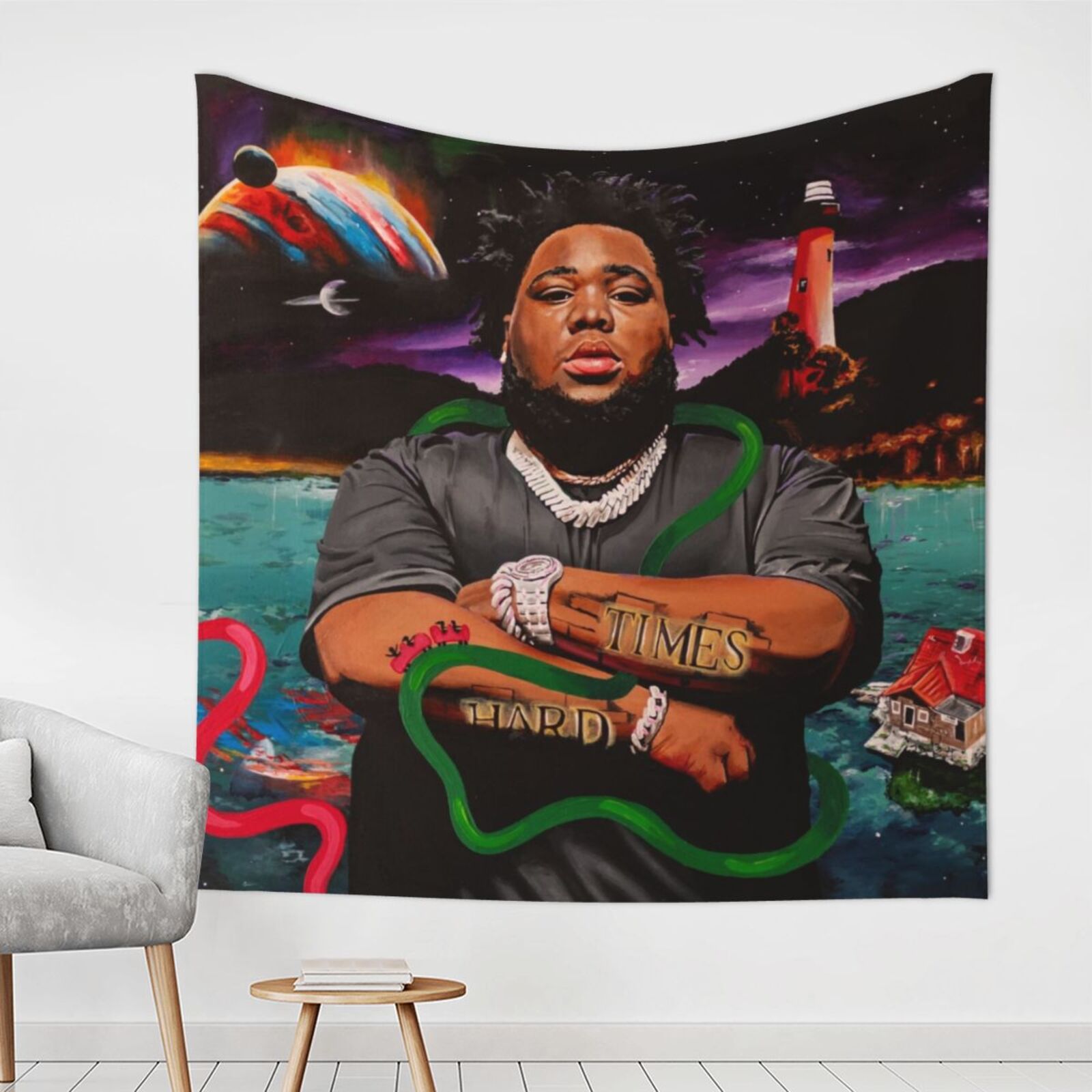 Rod Wave Tapestry Wall Hanging Wall Art Decor Wall Tapestry For Living ...