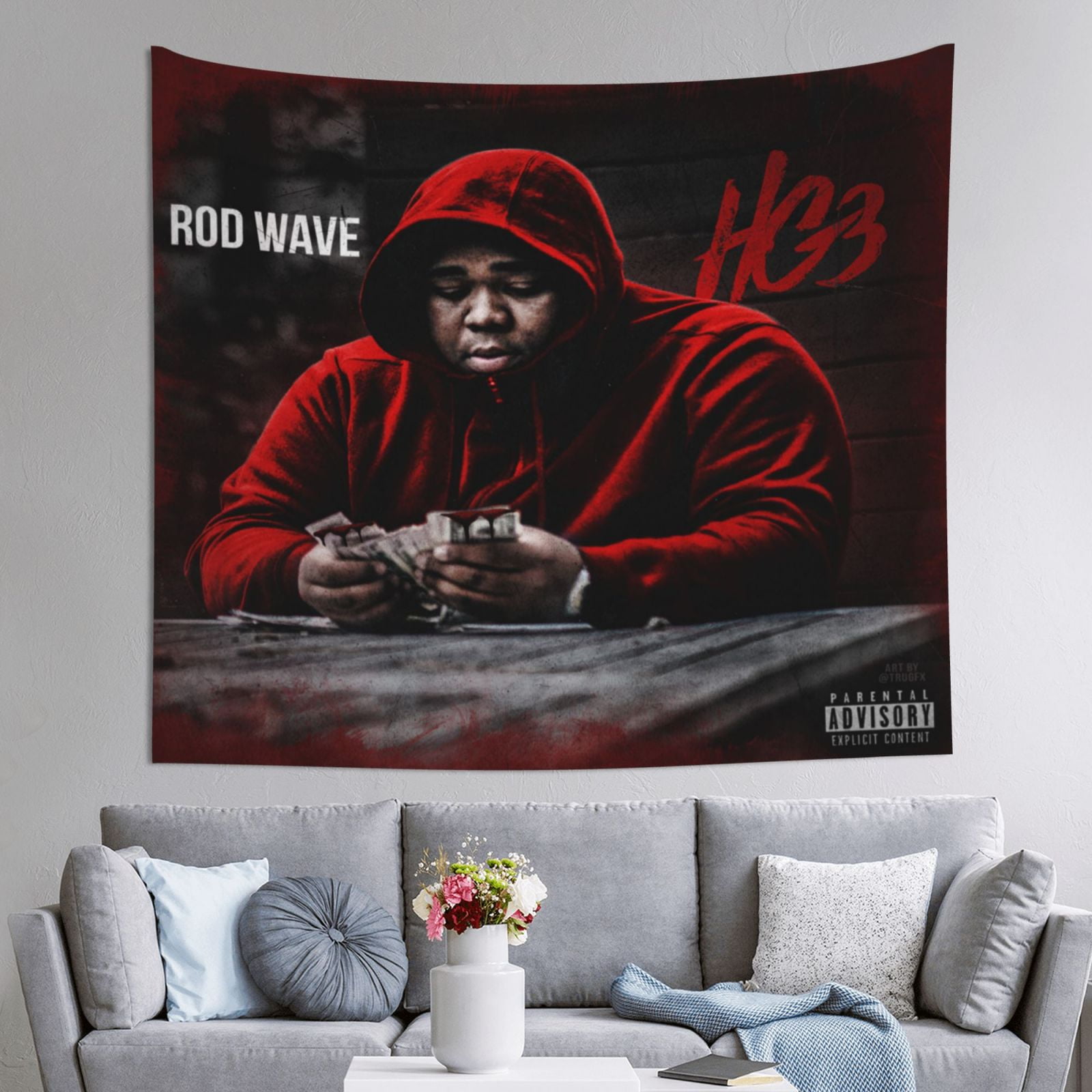 Rod Wave Tapestry Wall Hanging Wall Art Decor Wall Tapestry For Living ...