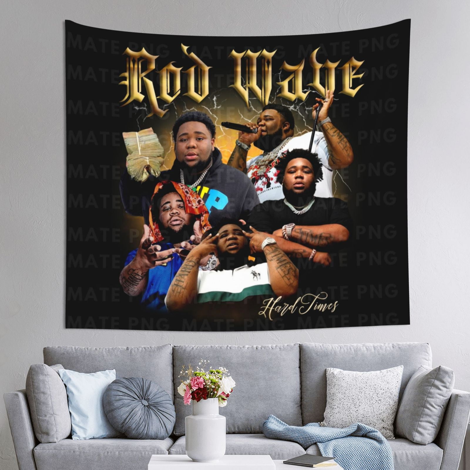 Rod Wave Tapestry Wall Hanging Wall Art Decor Wall Tapestry For Living ...