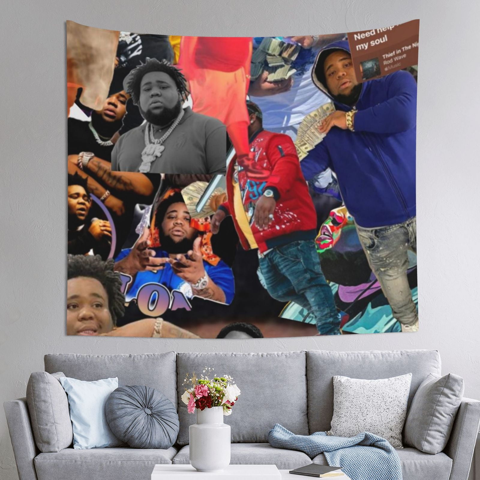 Rod Wave Tapestry Wall Hanging Wall Art Decor Wall Tapestry For Living ...