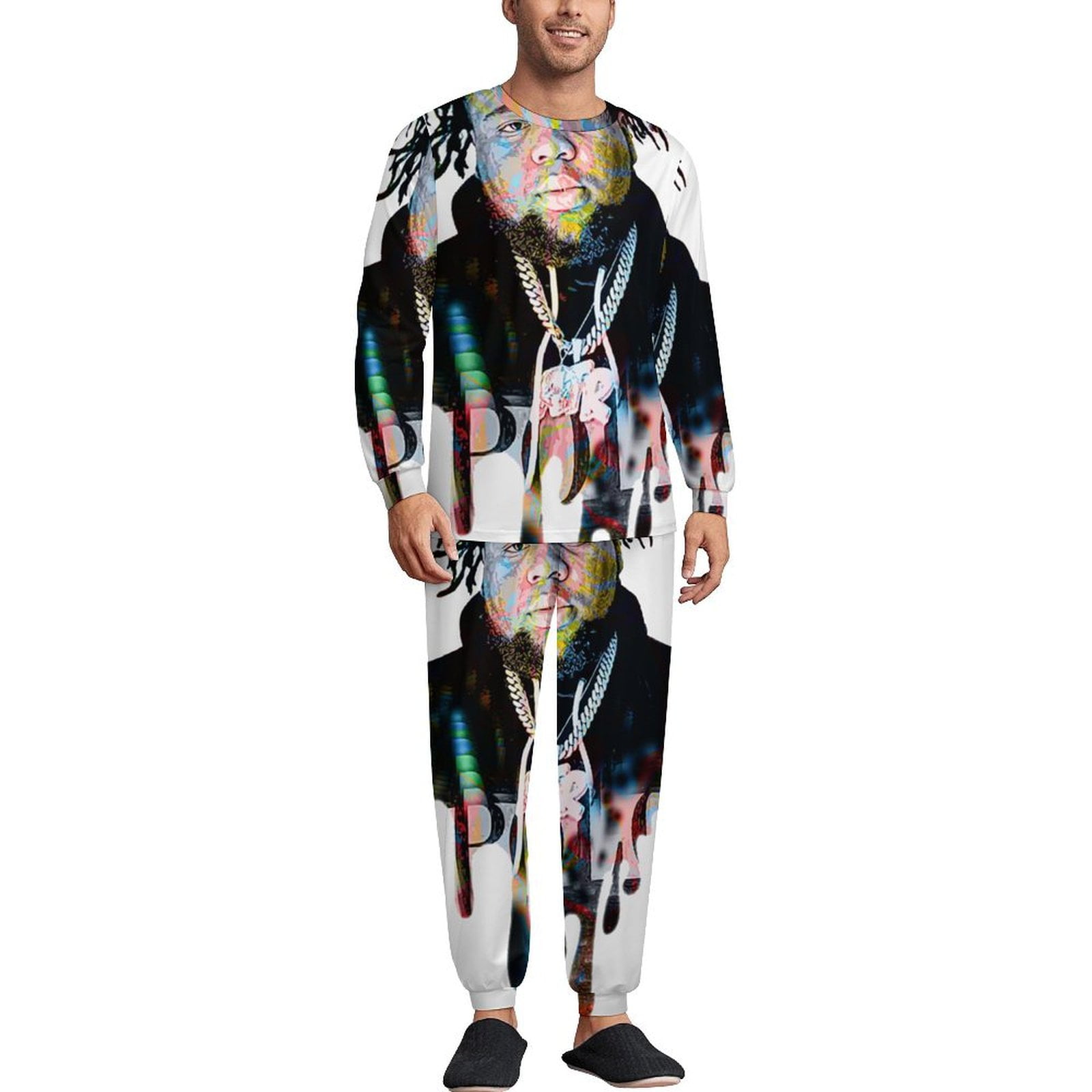 Rod Wave Unisex Adults Round Neck Pajama Set Two Piece Set Pajama Suit ...