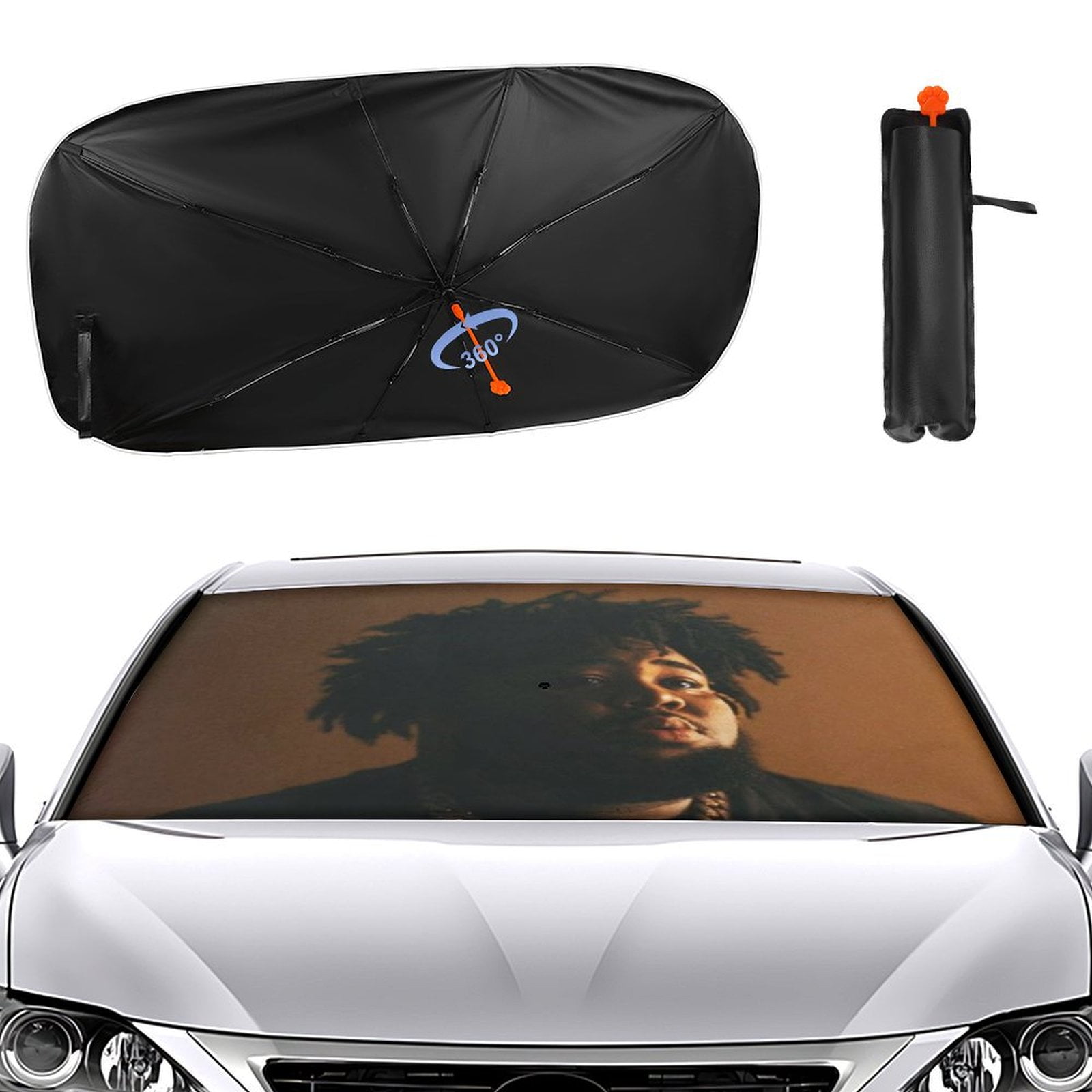 Rod Wave Windshield Sun Shade Umbrella - Foldable Car Window Shades ...