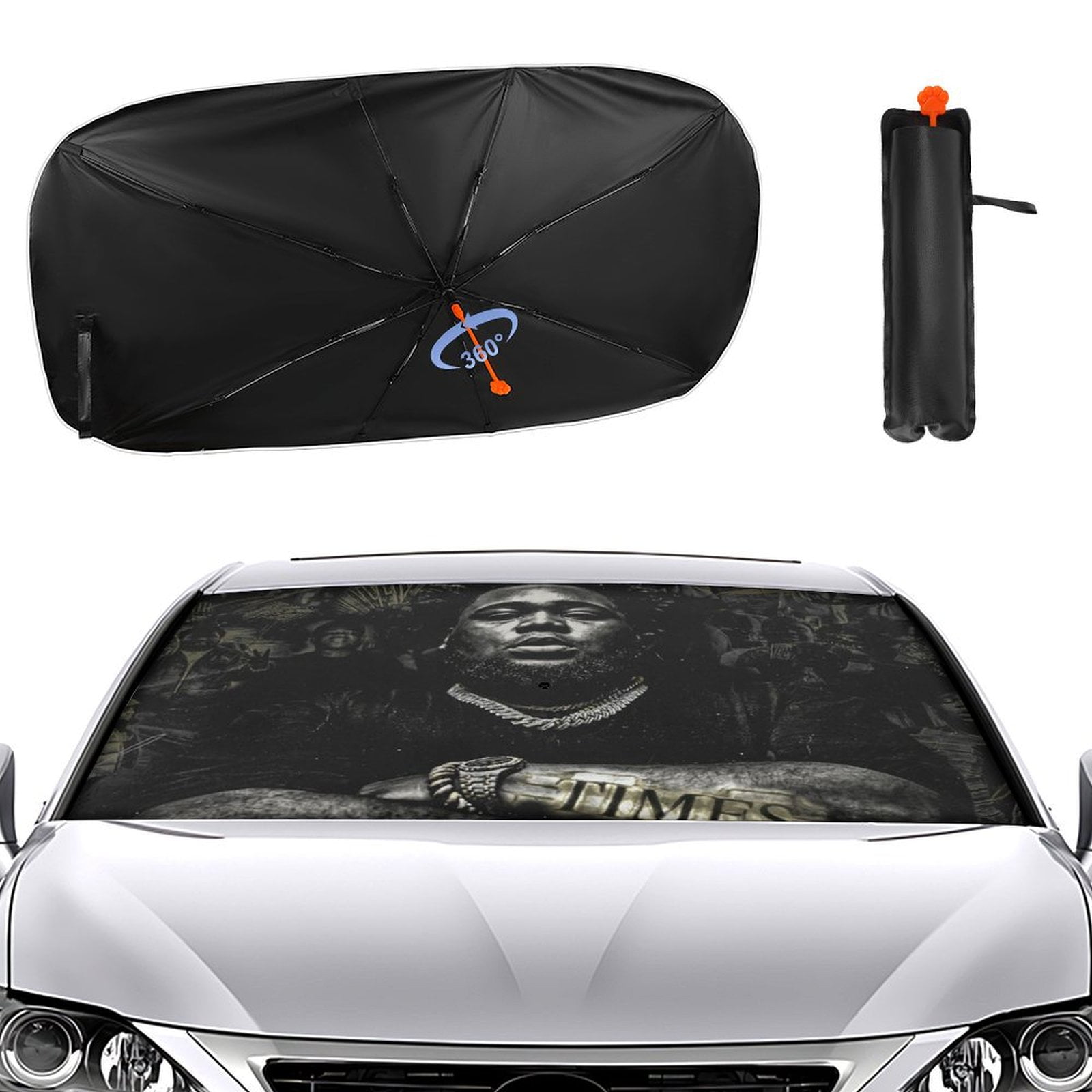 Rod Wave Windshield Sun Shade Umbrella - Foldable Car Window Shades ...