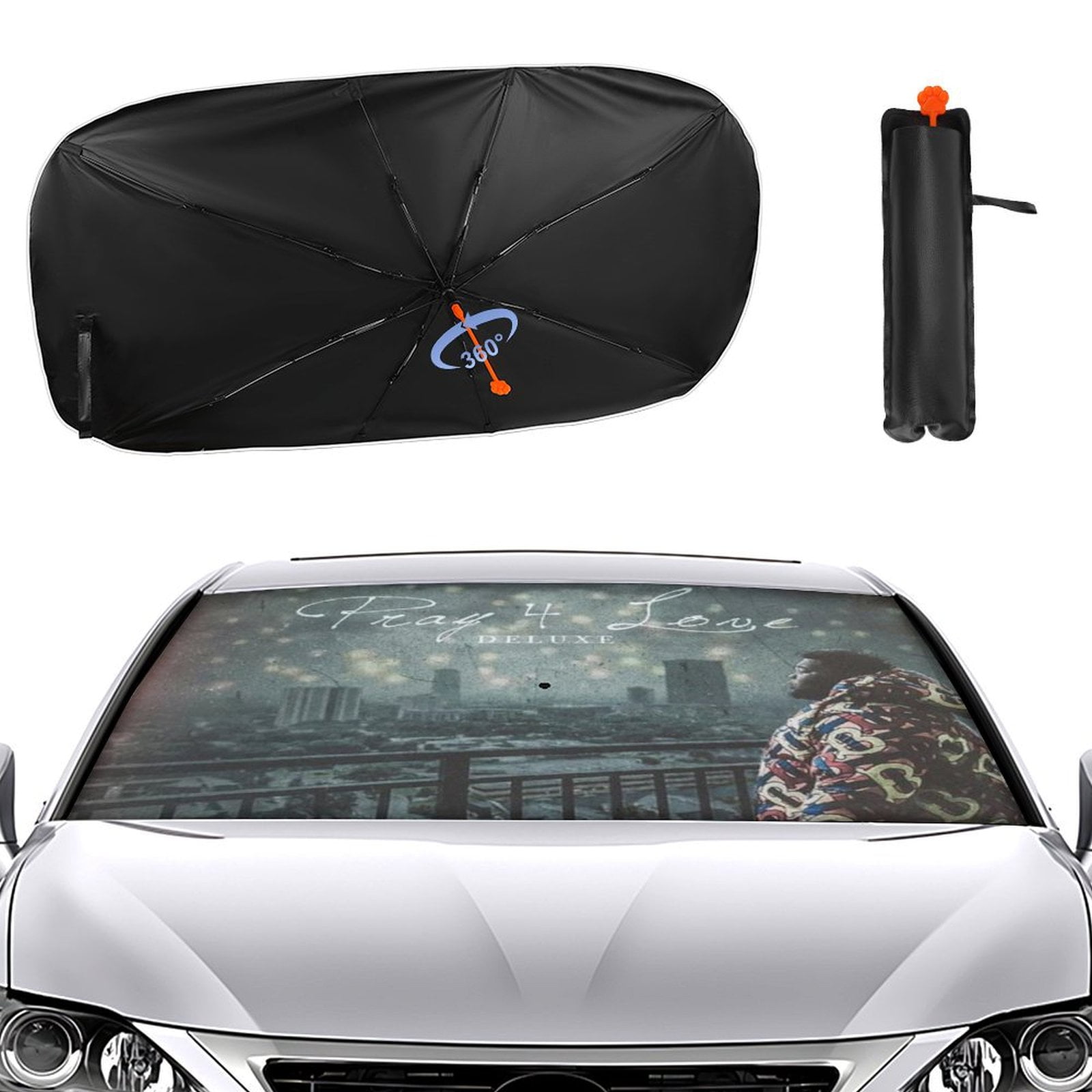 Rod Wave Windshield Sun Shade Umbrella - Foldable Car Window Shades ...