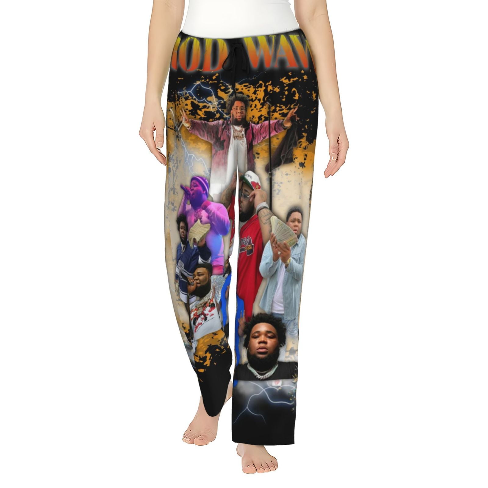 Rod Wave Women's Pajama Pants Lounge Daily Novelty Cozy Sleep Bottoms ...