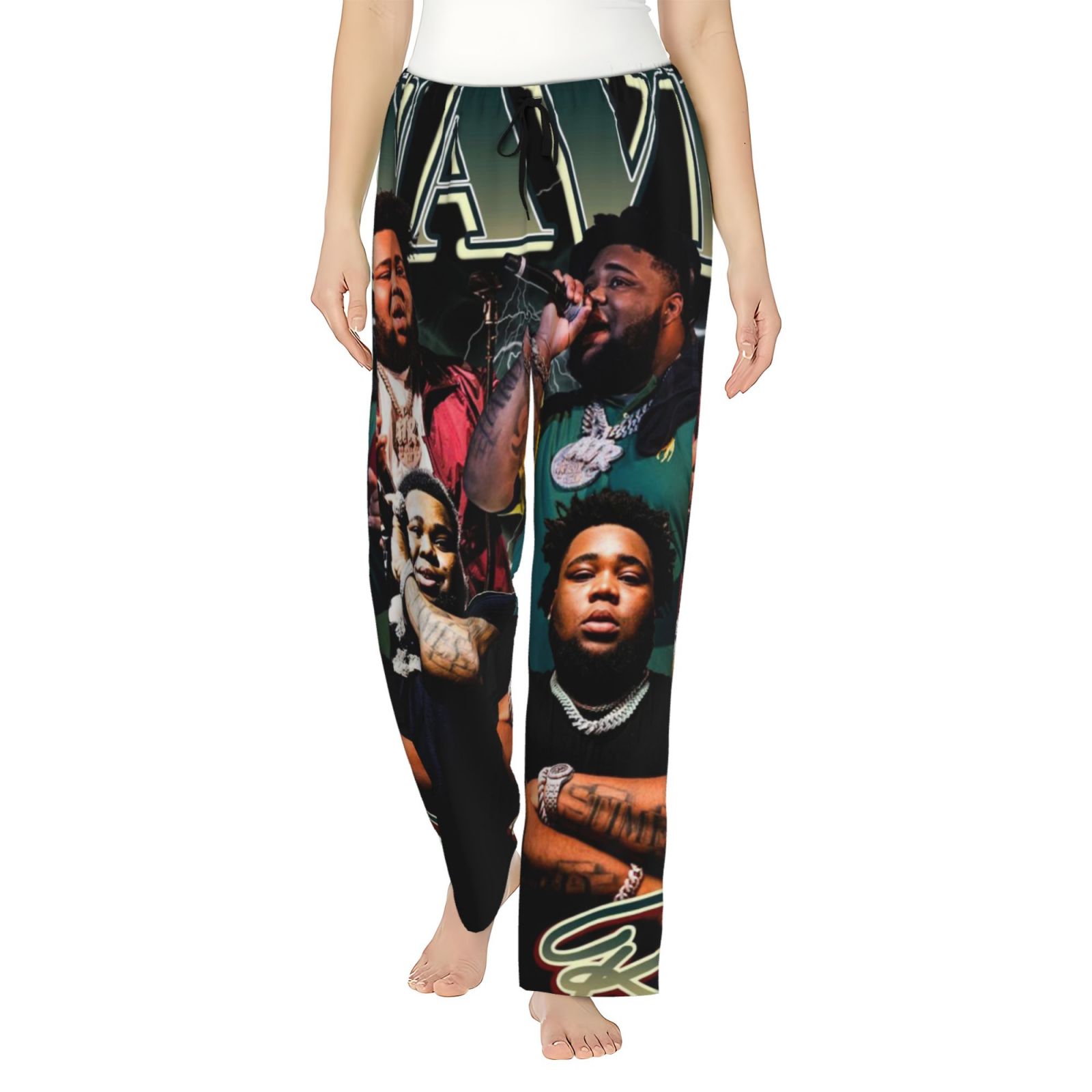 Rod Wave Women's Pajama Pants Lounge Daily Novelty Cozy Sleep Bottoms ...
