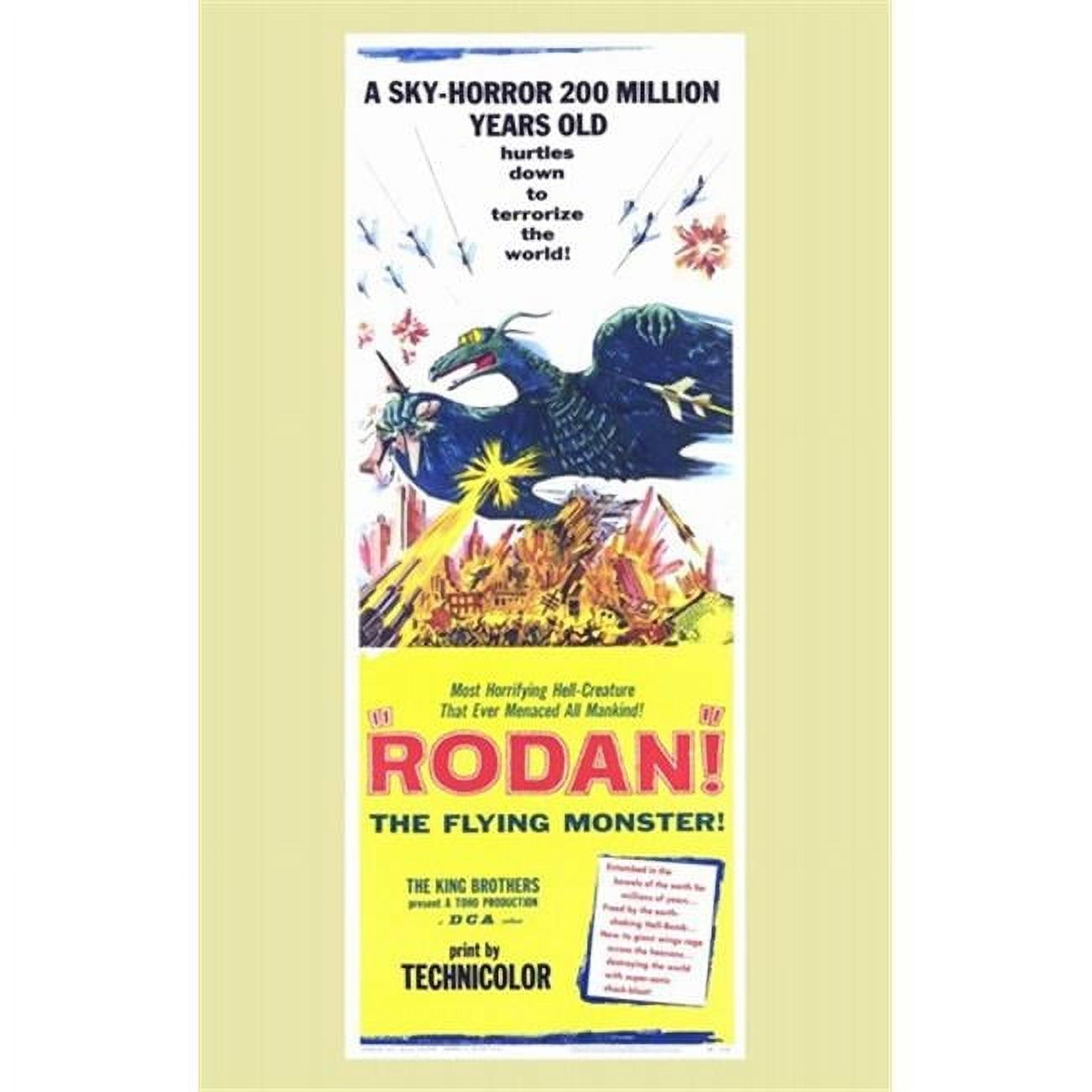 Rodan Movie Poster - 11 x 17 in. - Walmart.com