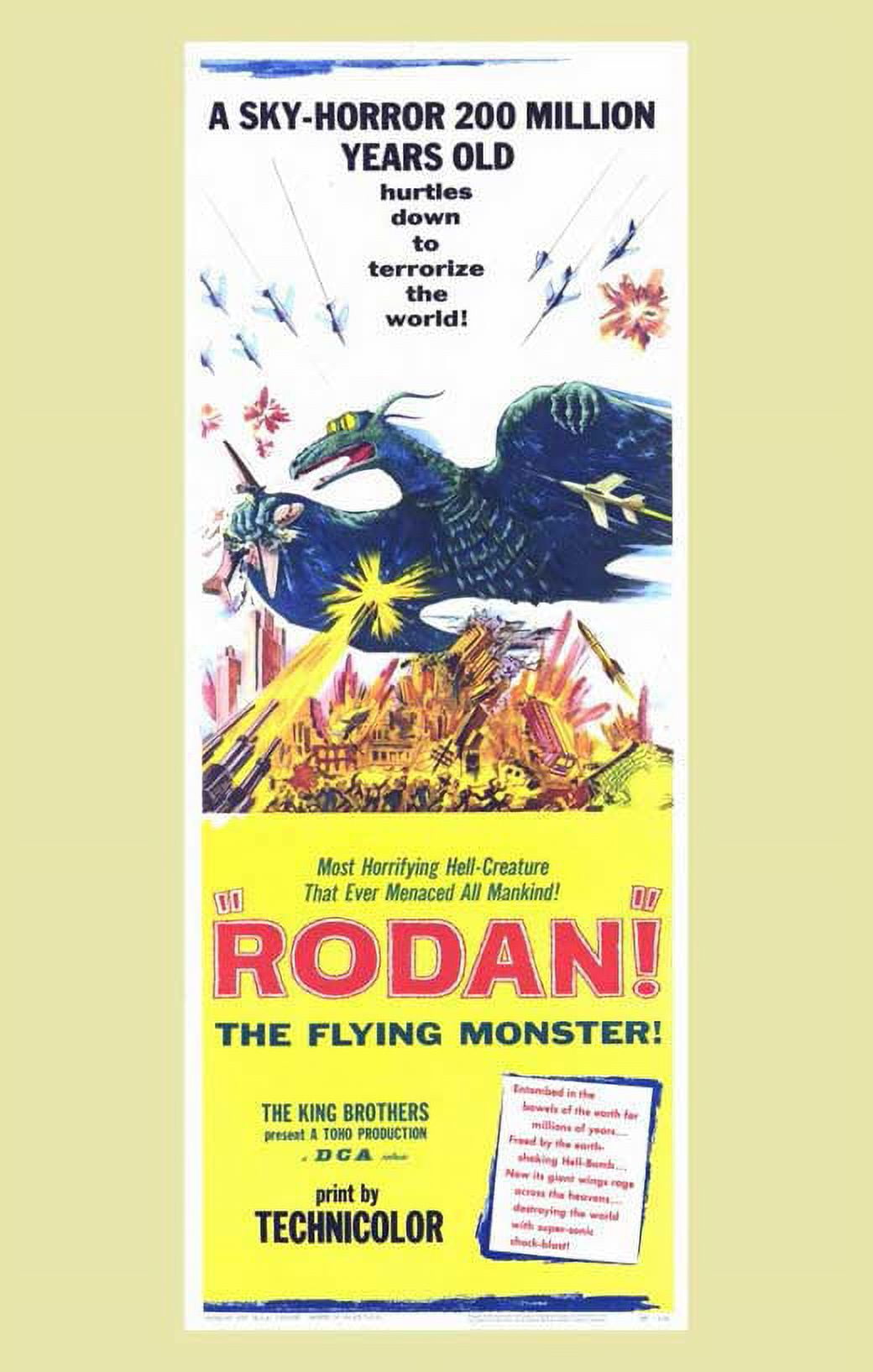 Rodan - movie POSTER (Style B) (11" x 17") (1957) - Walmart.com