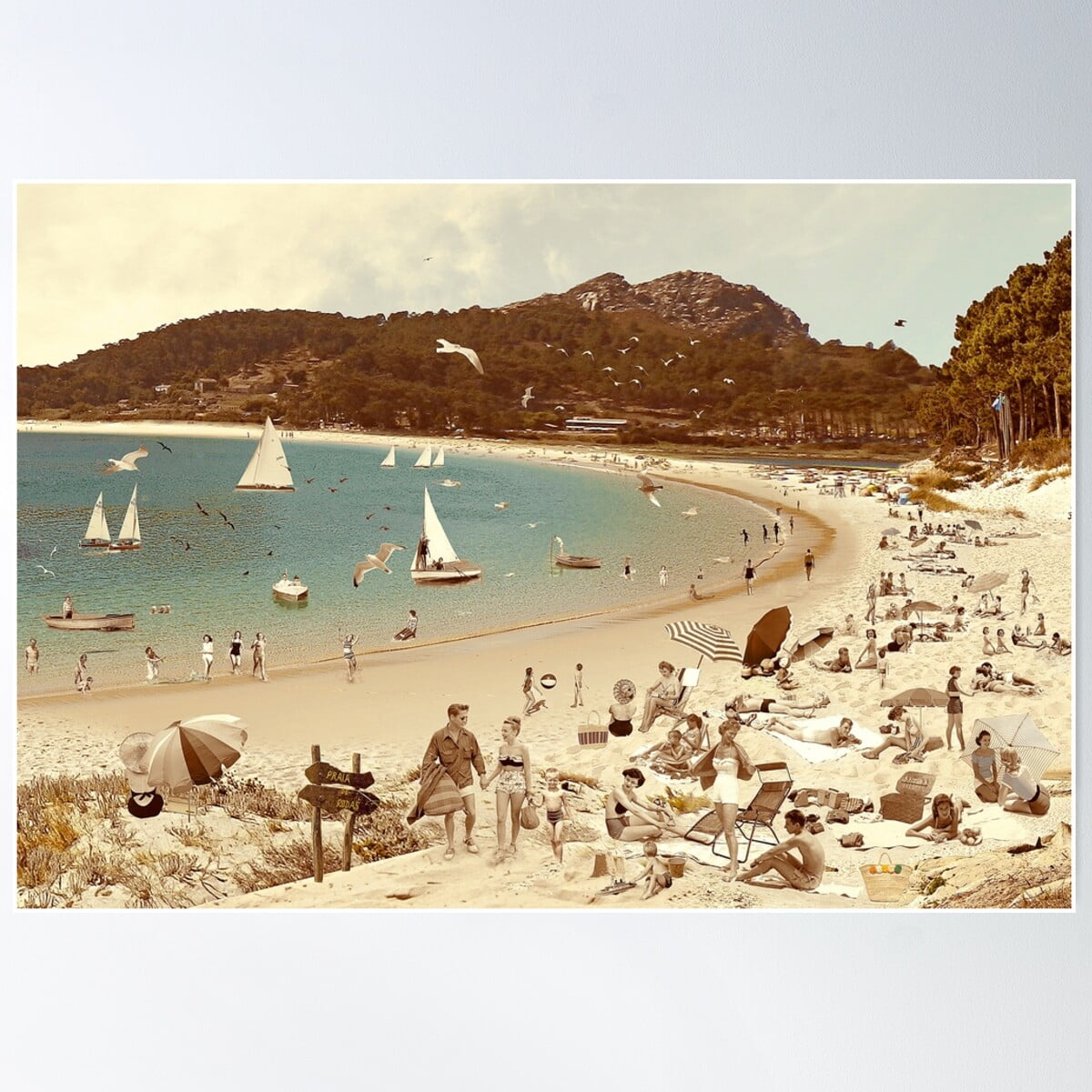 Rodas Beach. Cies Islands. Vigo Poster Wall Art, Modern Wall Decor For ...