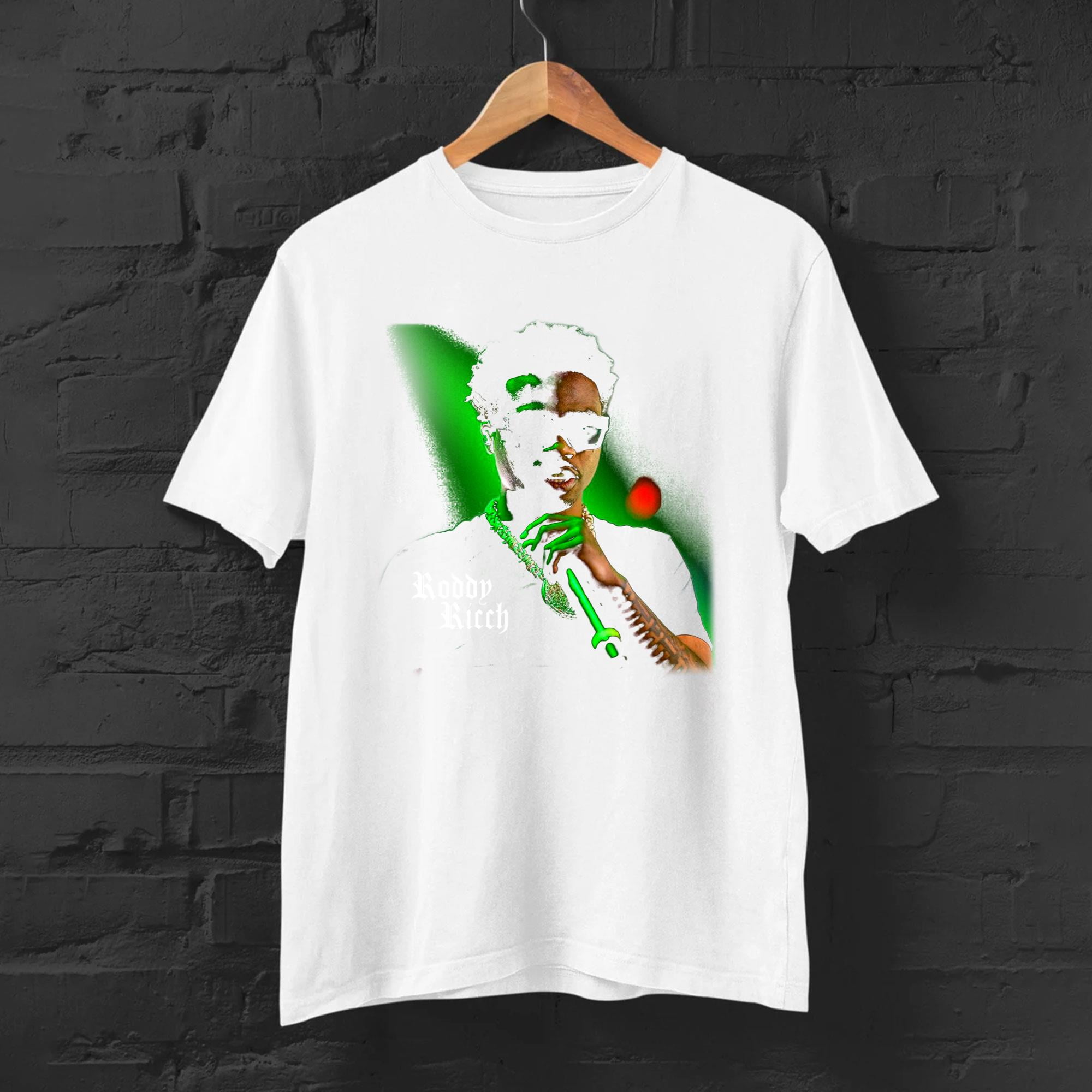 Roddy Ricch Green Light Portrait T-Shirt-TH32838 - Walmart.com