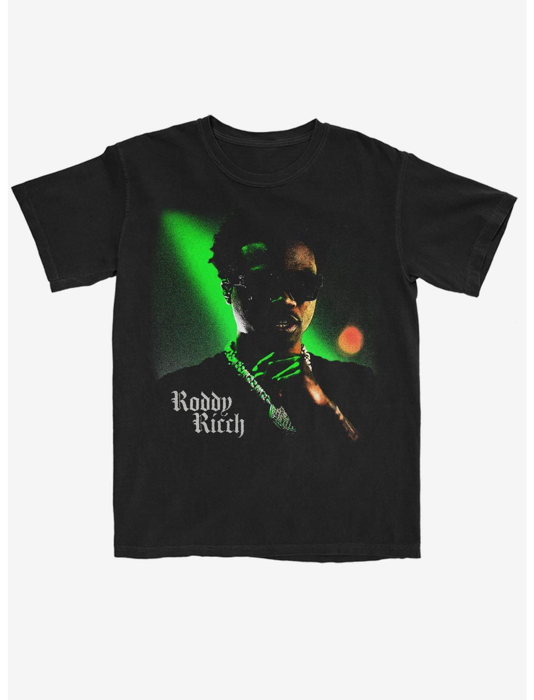 Roddy Ricch Green Light Portrait T-Shirt - Walmart.com