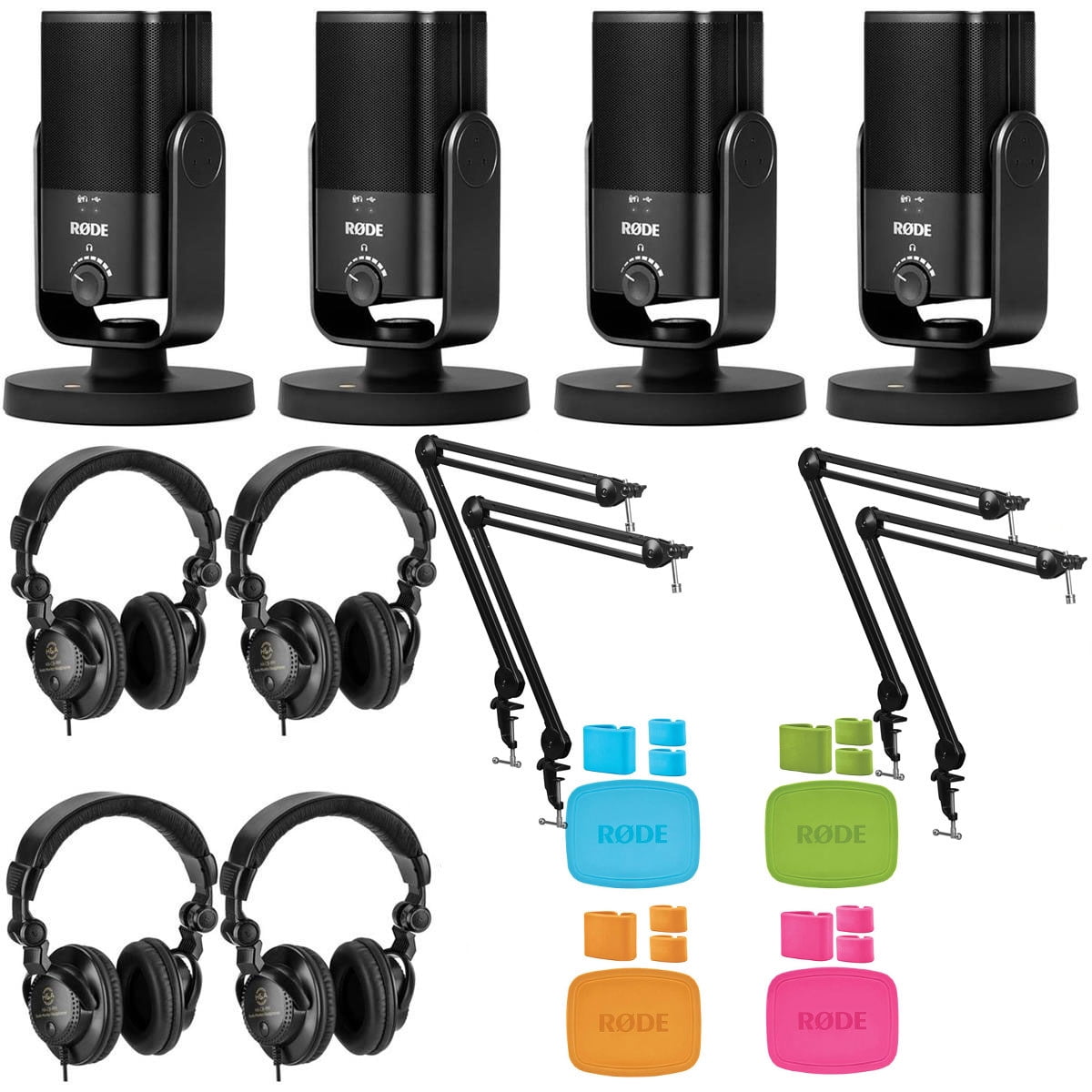 Ro & De NT-USB Mini Studio Microphone Set, Broadcast Arm, Headphones ...
