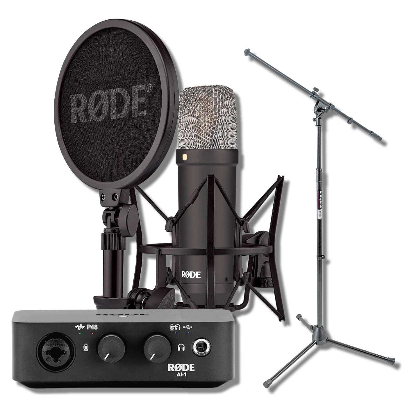 Rode NT1 Signature Series - Black Condenser Microphone with AI1 and Mic ...