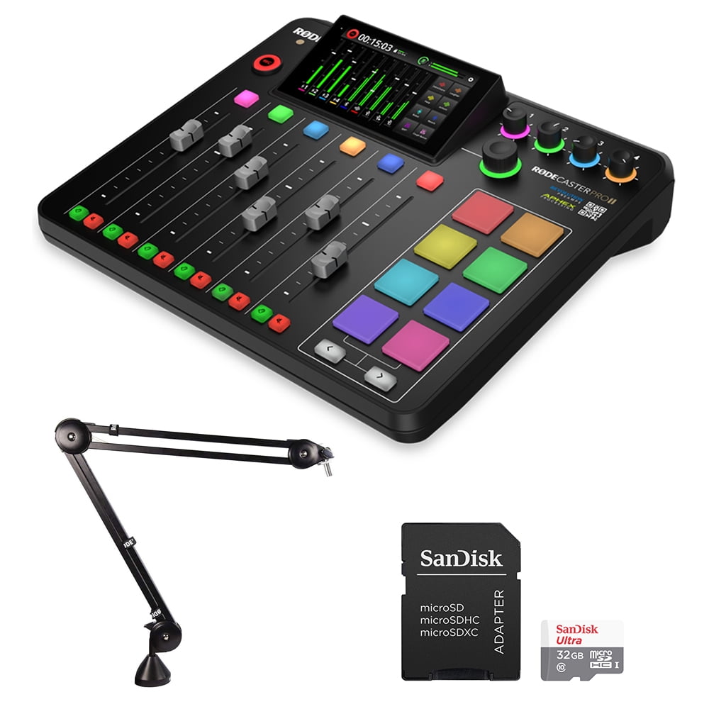 Rode RODECaster Pro II Integrated Audio Production Studio Bundle with ...