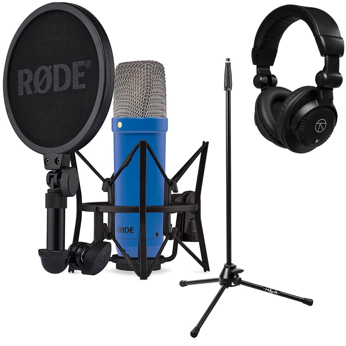 Rode Signature Series NT1 Cardioid Condenser Studio Microphone, Cobalt ...